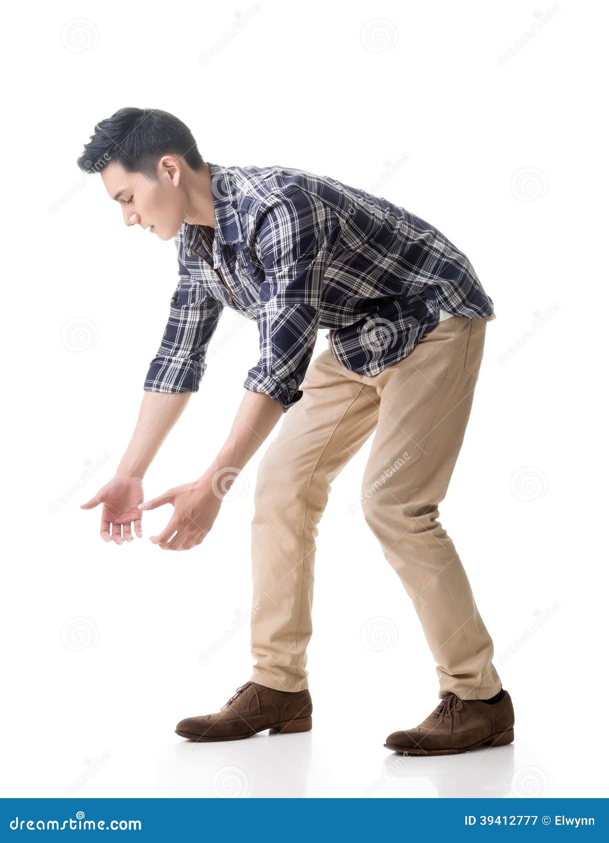 Asian Young Guy Carry or Take Something Stock Image - Image of casual ...