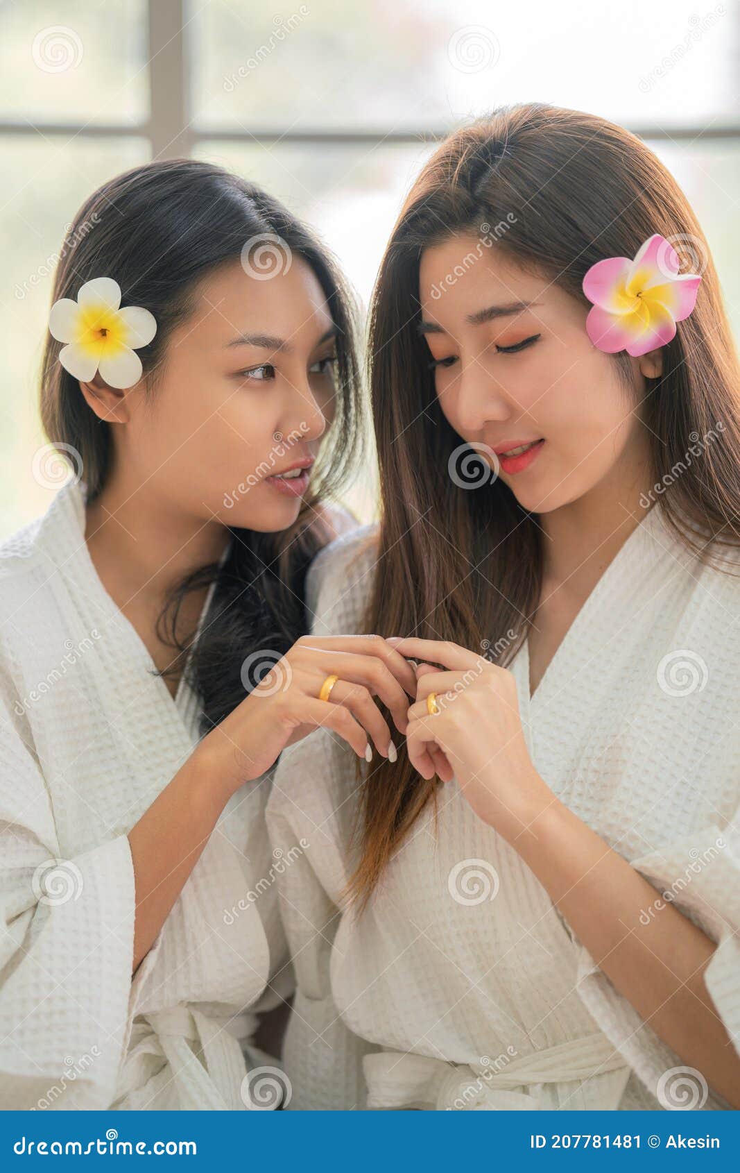 Lgbtq Lesbian Couple Having Romantic Moment Relaxing Together Stock