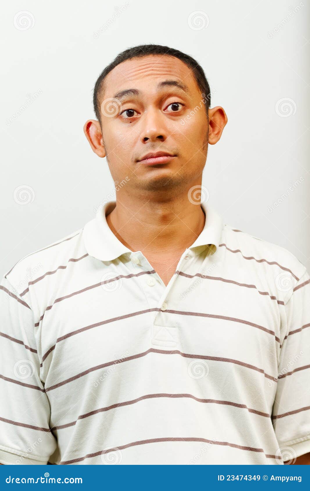 Asian Young Man with Questioning Face Expression Stock Image - Image of ...