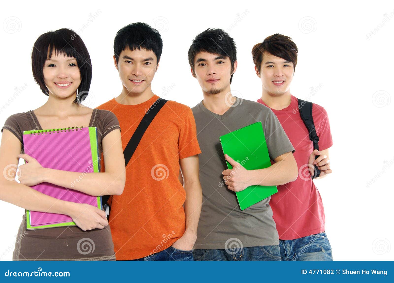 Asian young students stock photo. Image of four, adults - 4771082