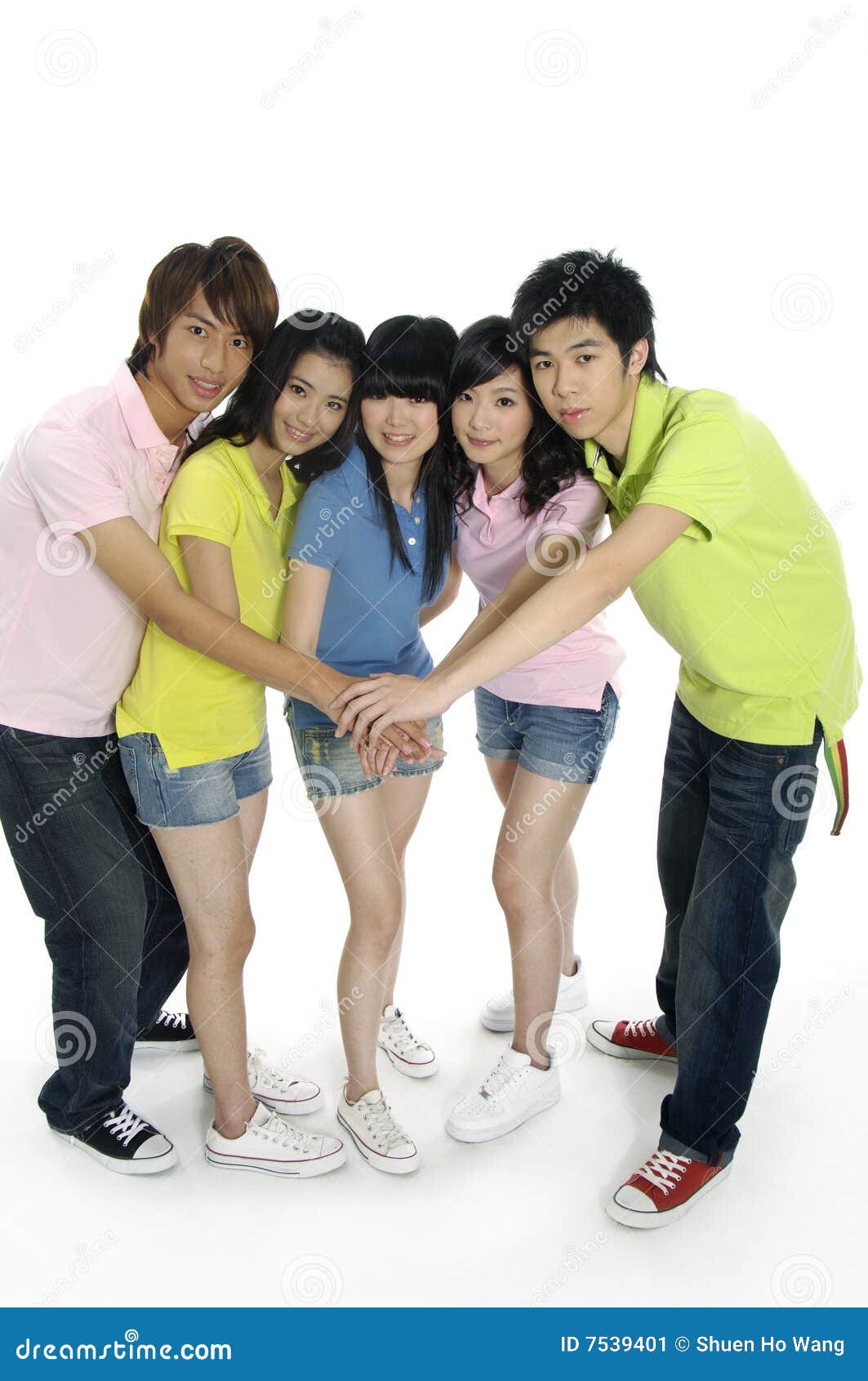 Asian Young students stock image. Image of happiness, street - 7539401