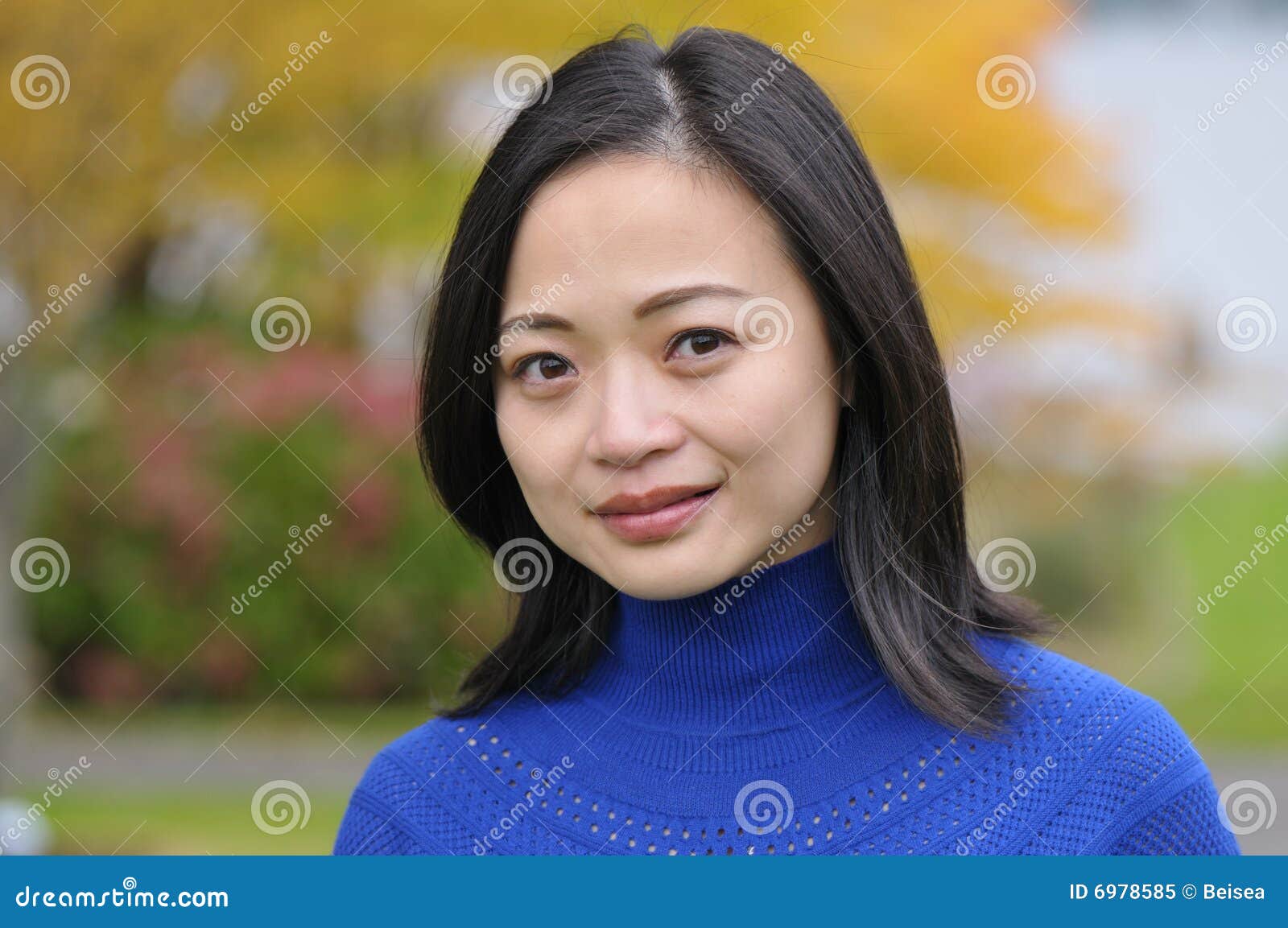 Asian Young Woman stock image. Image of autumn, female - 6978585