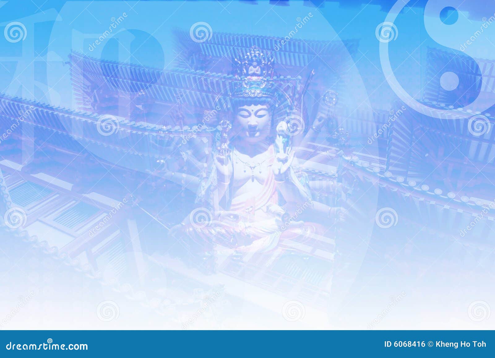 Asian Zen Soothing Abstract Collage Background Stock Illustration ...