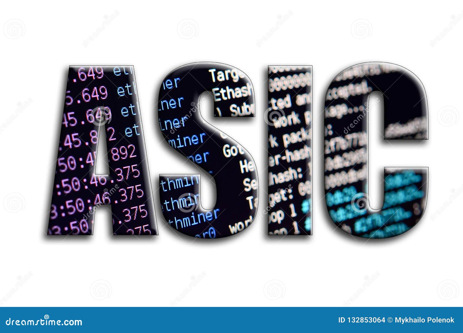 ASIC. the Inscription Has a Texture of the Photography, Which Depicts ...