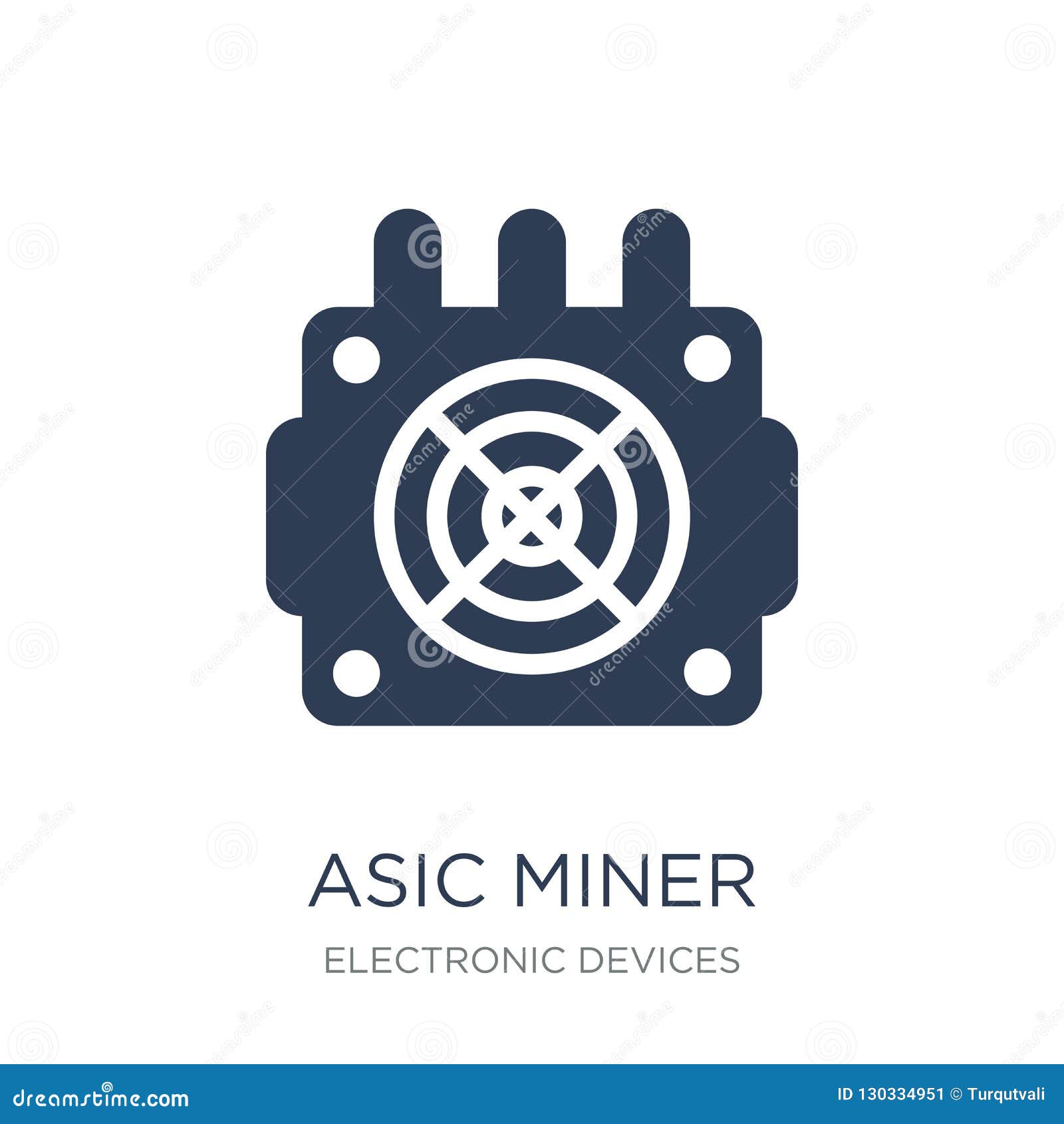 Asic Miner Icon. Trendy Flat Vector Asic Miner Icon on White Bac Stock ...