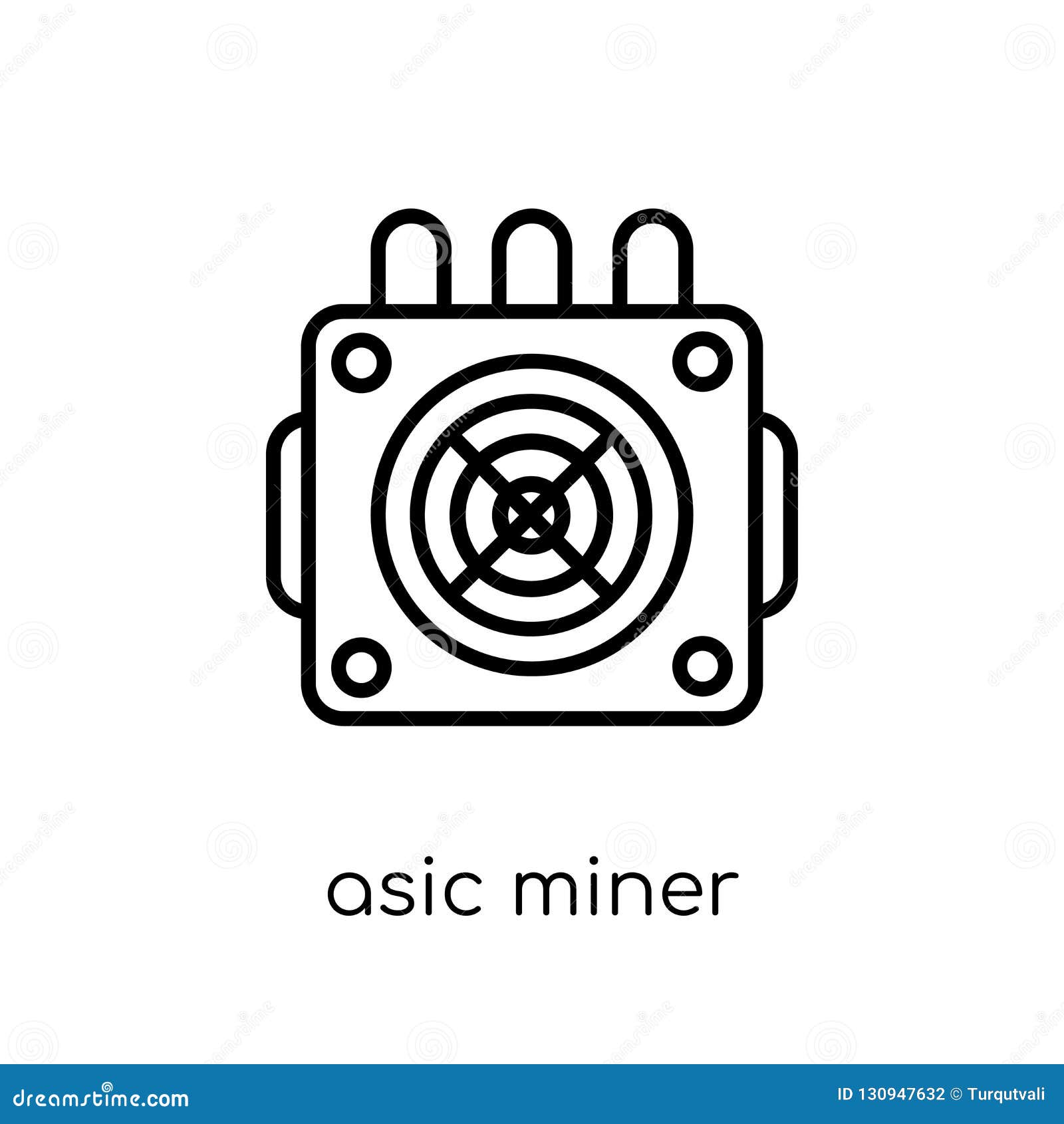 Asic Miner Icon. Trendy Modern Flat Linear Vector Asic Miner Icon on ...