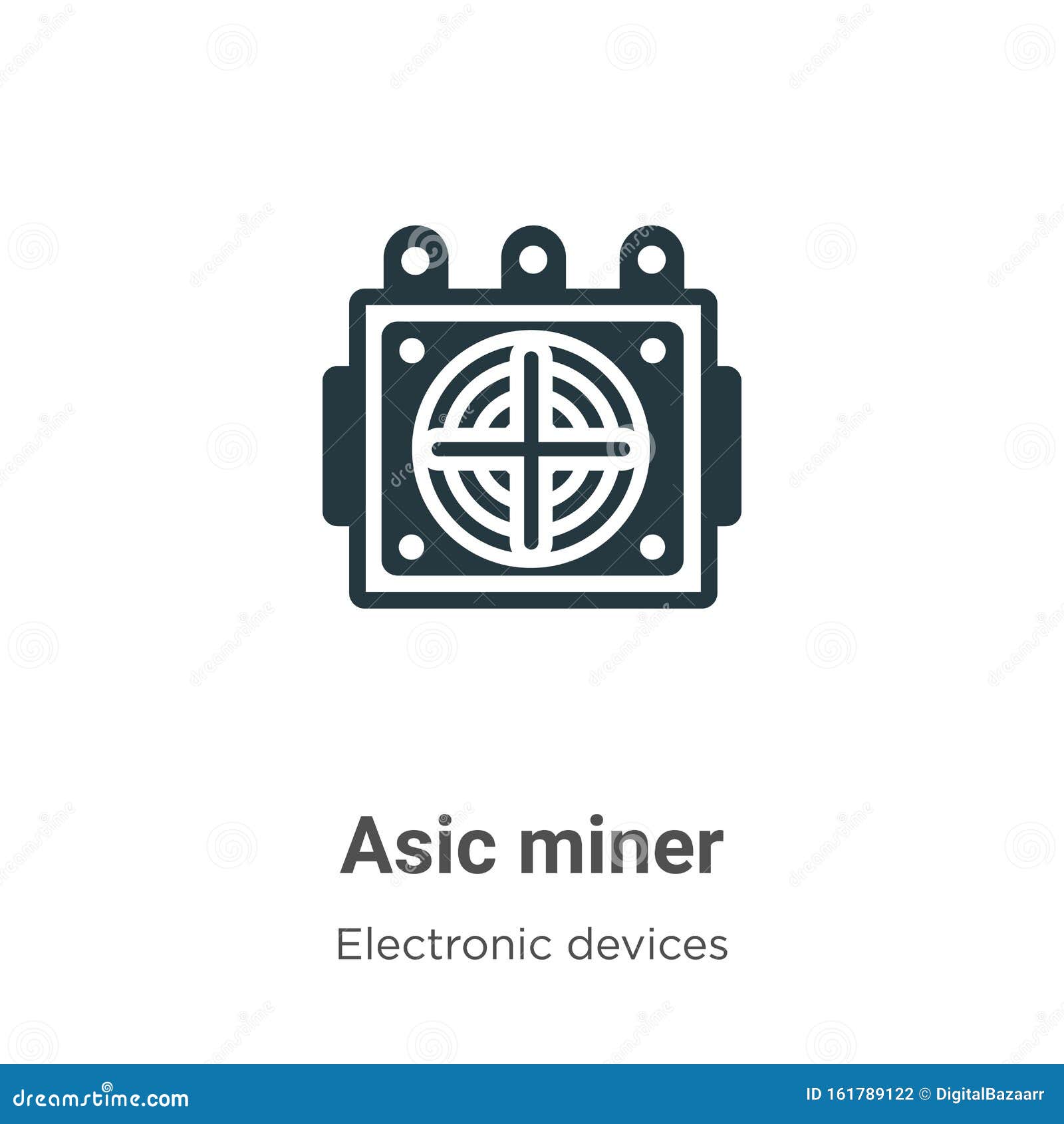 Asic Miner Vector Icon on White Background. Flat Vector Asic Miner Icon ...