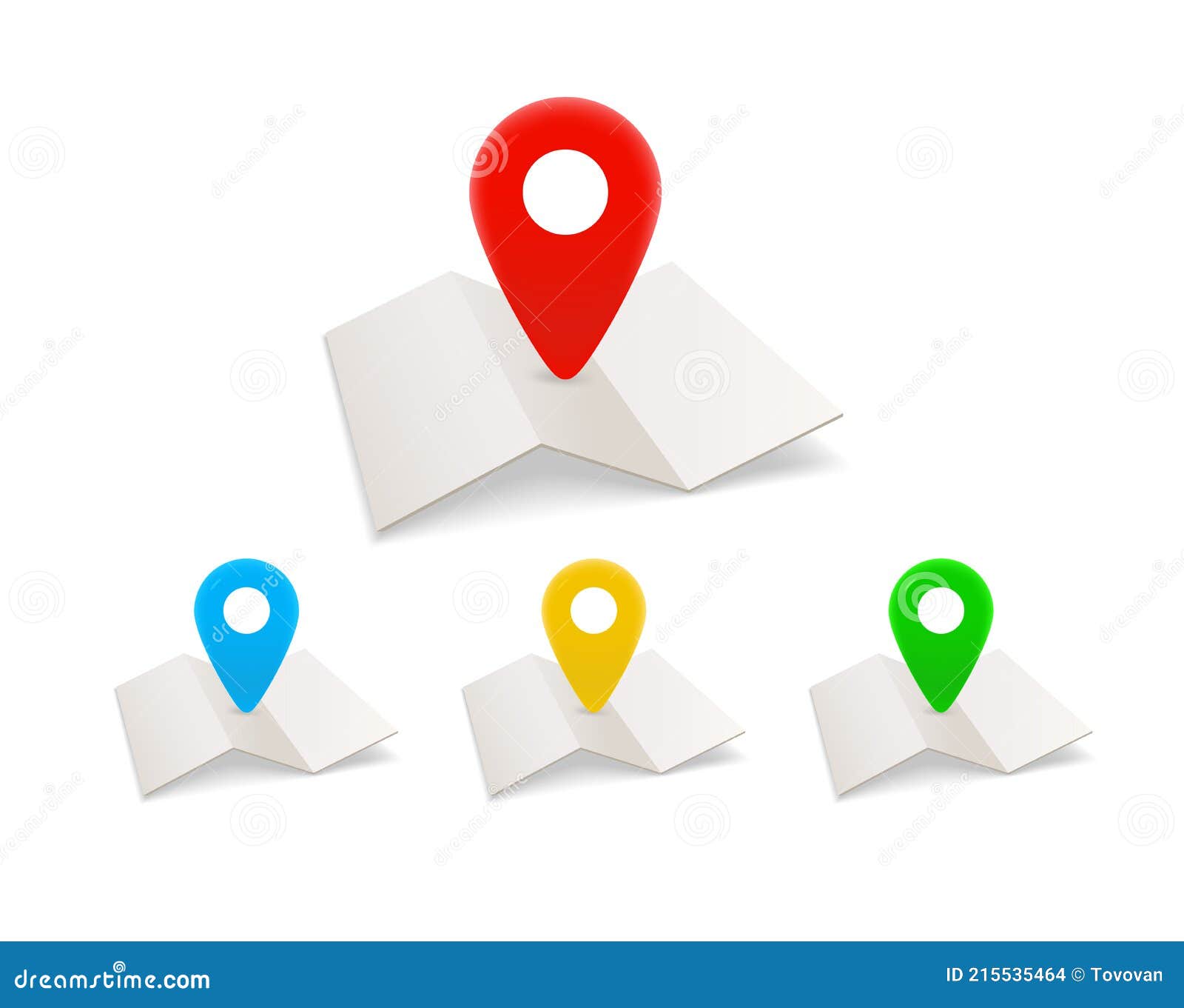 Asigna Iconos Con Bordes De Color Aislados Ilustración del Vector ...