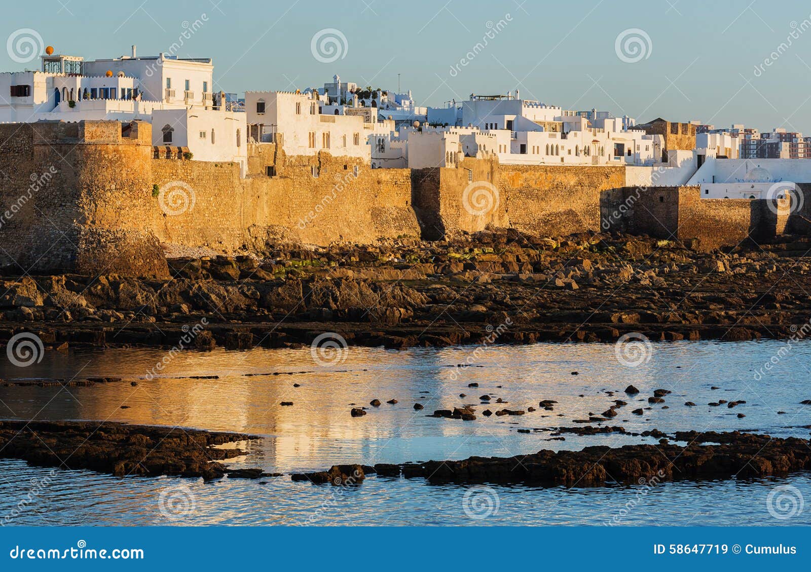 Asilah Morocco. stock image. Image of fort, architecture - 58647719