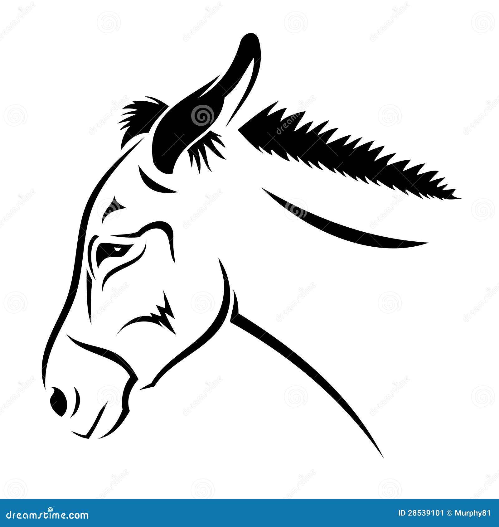 Asino illustrazione vettoriale. Illustrazione di rurale - 28539101