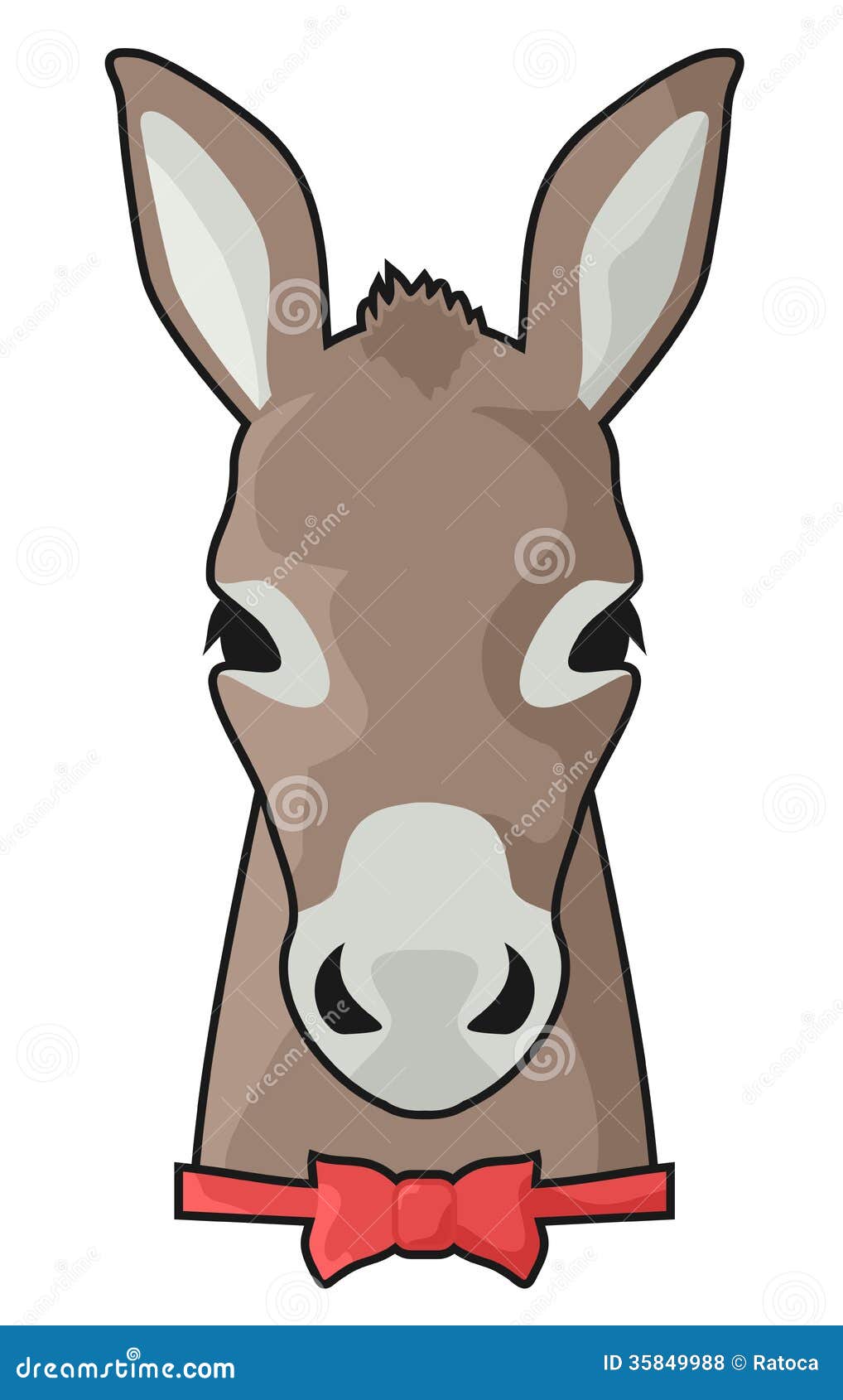 Asino elegante illustrazione vettoriale. Illustrazione di attraente ...