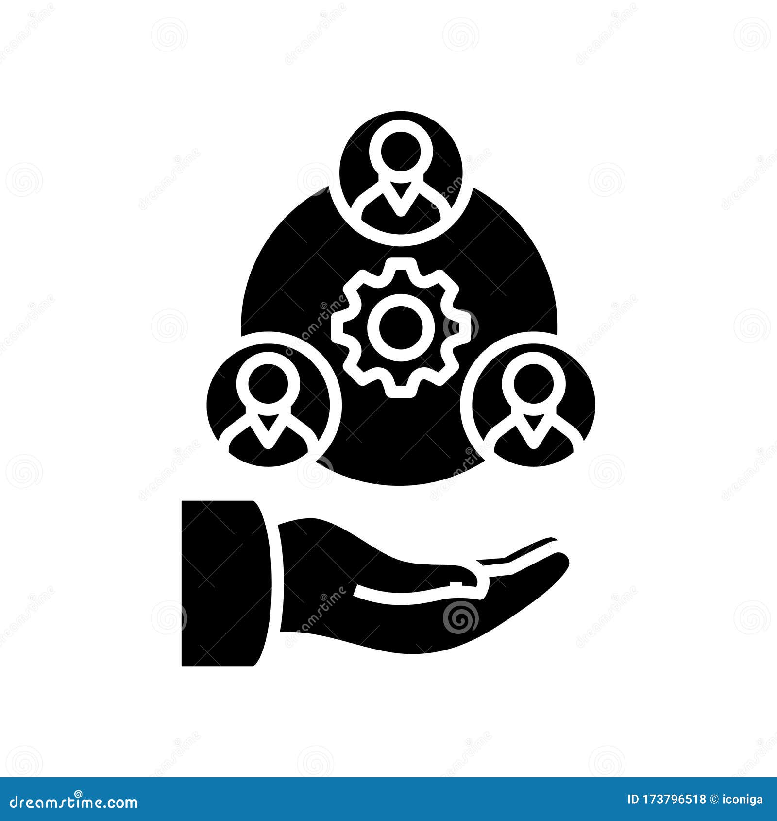 Asisstance Black Icon, Concept Illustration, Vector Flat Symbol, Glyph ...