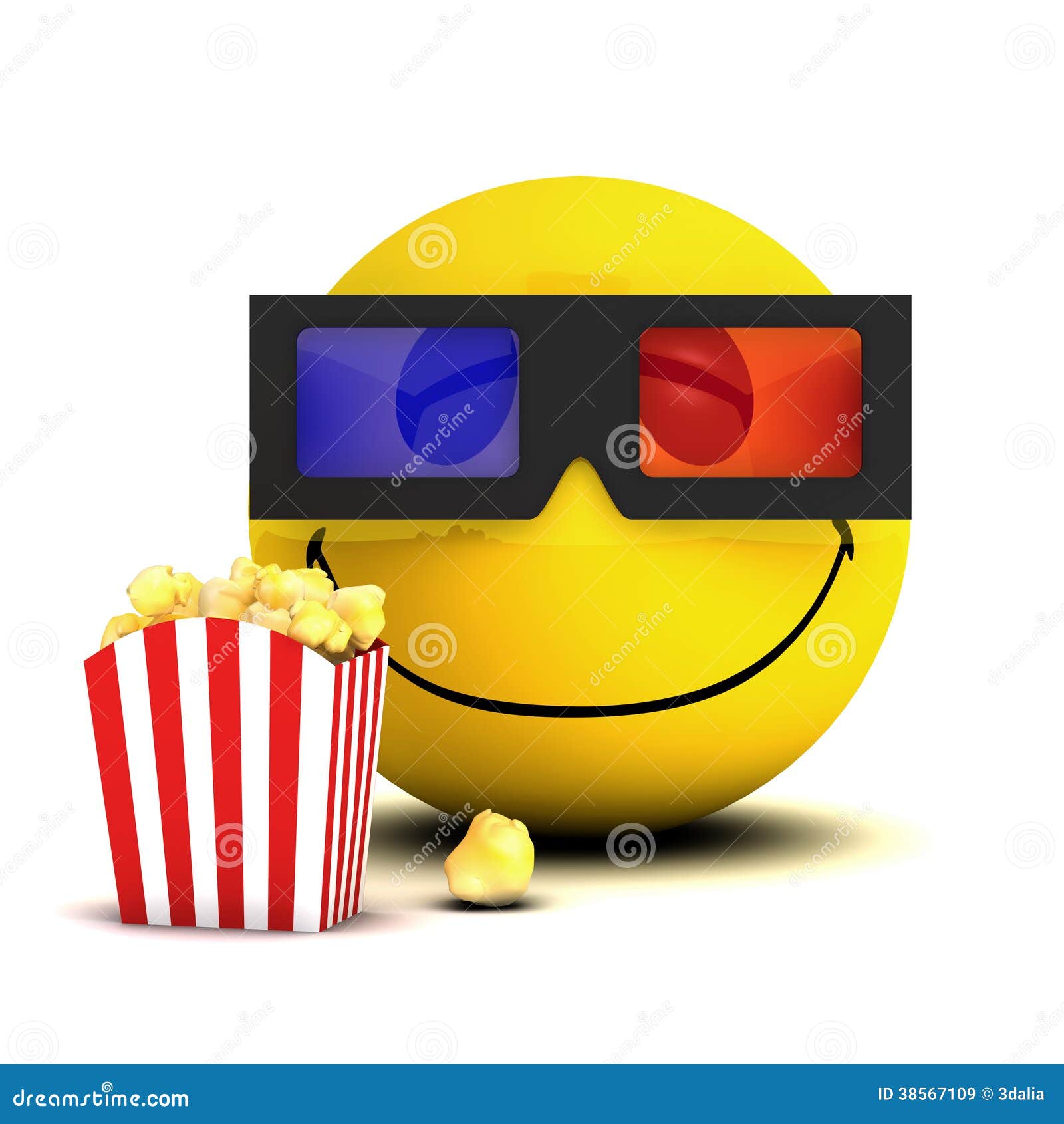 Asistente Sonriente Del Cine 3d Stock de ilustración - Ilustración de ...