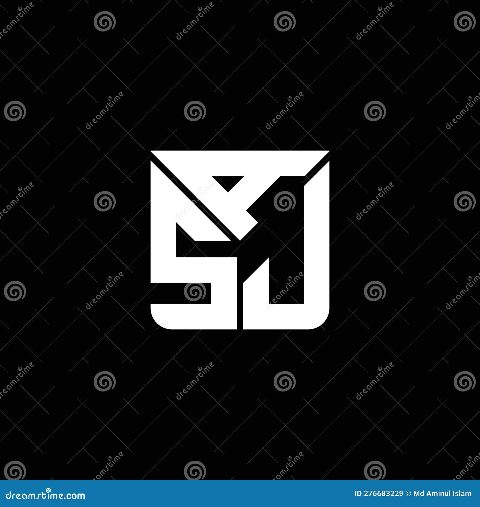 ASJ Letter Logo Creative Design with Vector Graphic,ogo Stock Vector ...