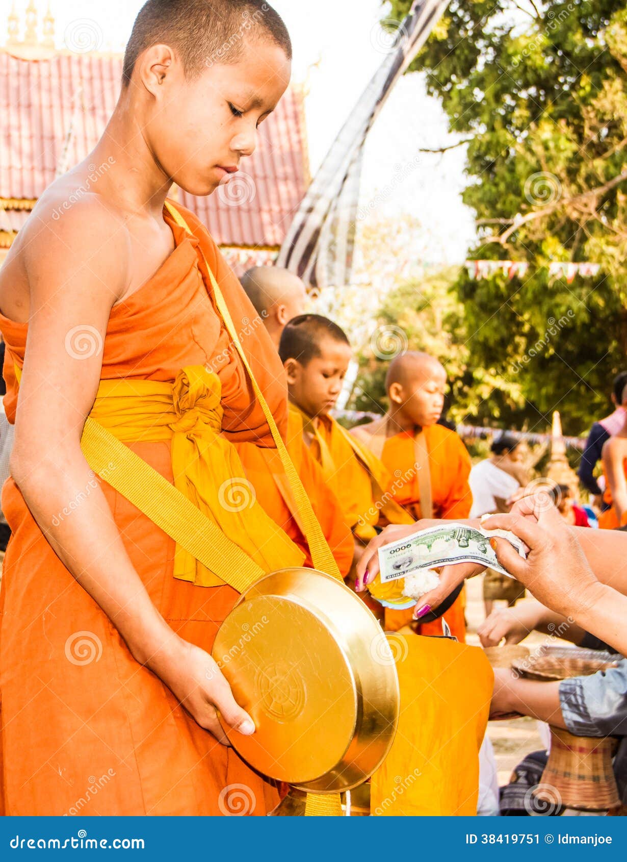 Ask for alms editorial photo. Image of meditating, culture - 38419751