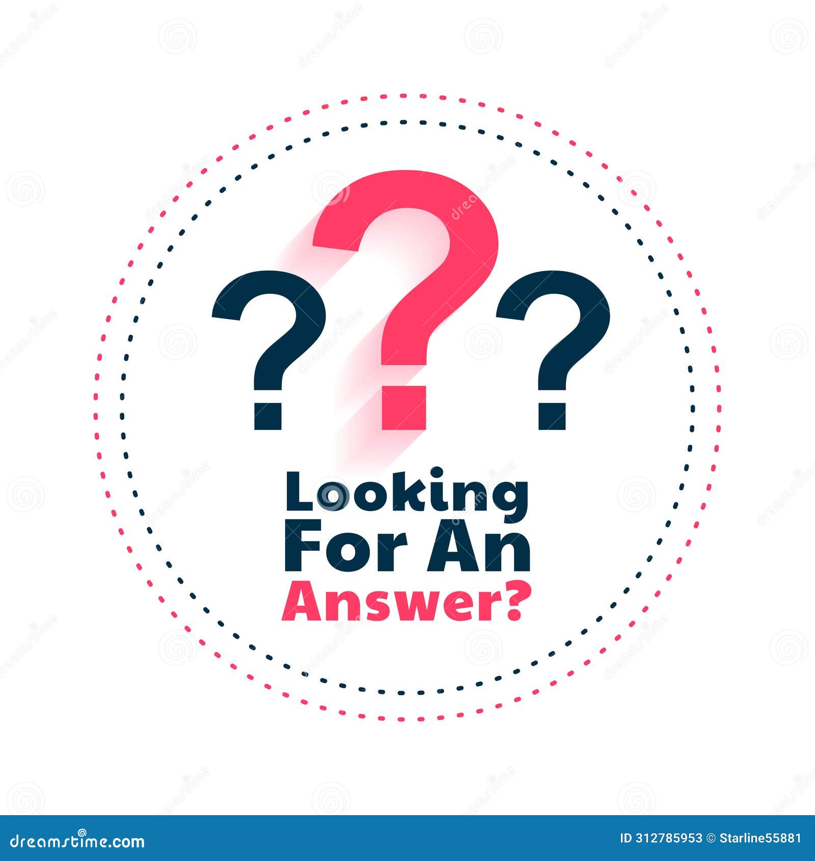 Ask and Answer a Doubt Clearing Question Mark Background Stock Vector ...