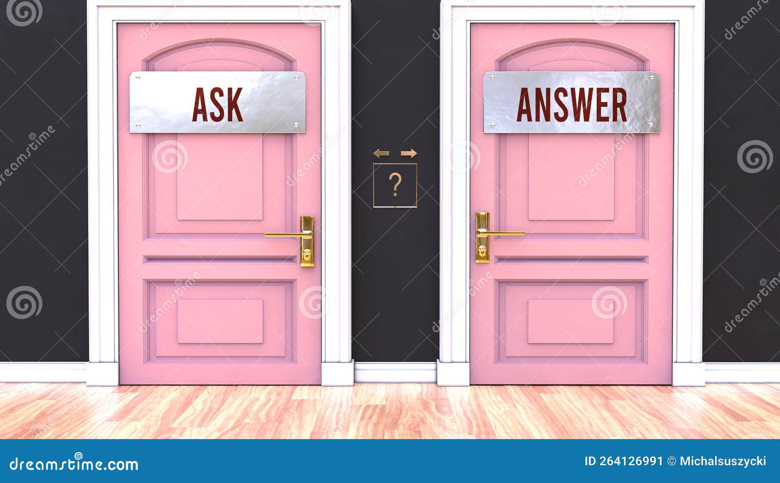 Ask or Answer - Making a Choice Stock Illustration - Illustration of ...
