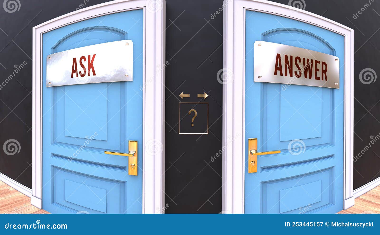 Ask or Answer - Two Options and a Choice Stock Illustration ...