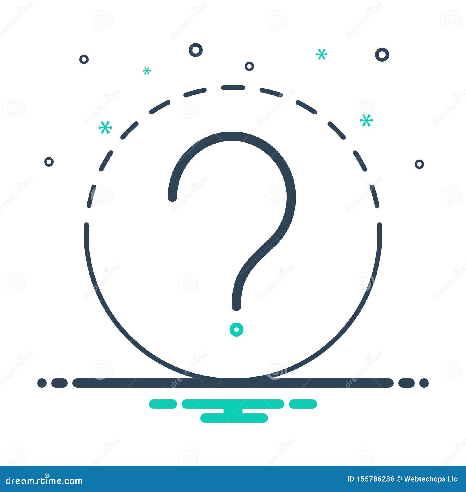 Black Mix Icon for Ask, Help and Support Stock Illustration ...