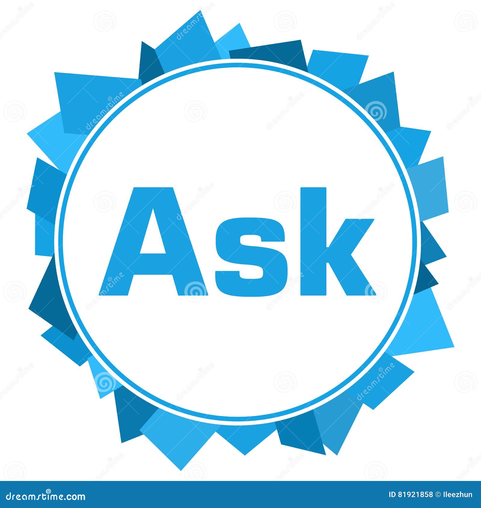 Ask Blue Random Shapes Circle Stock Illustration - Illustration of ...