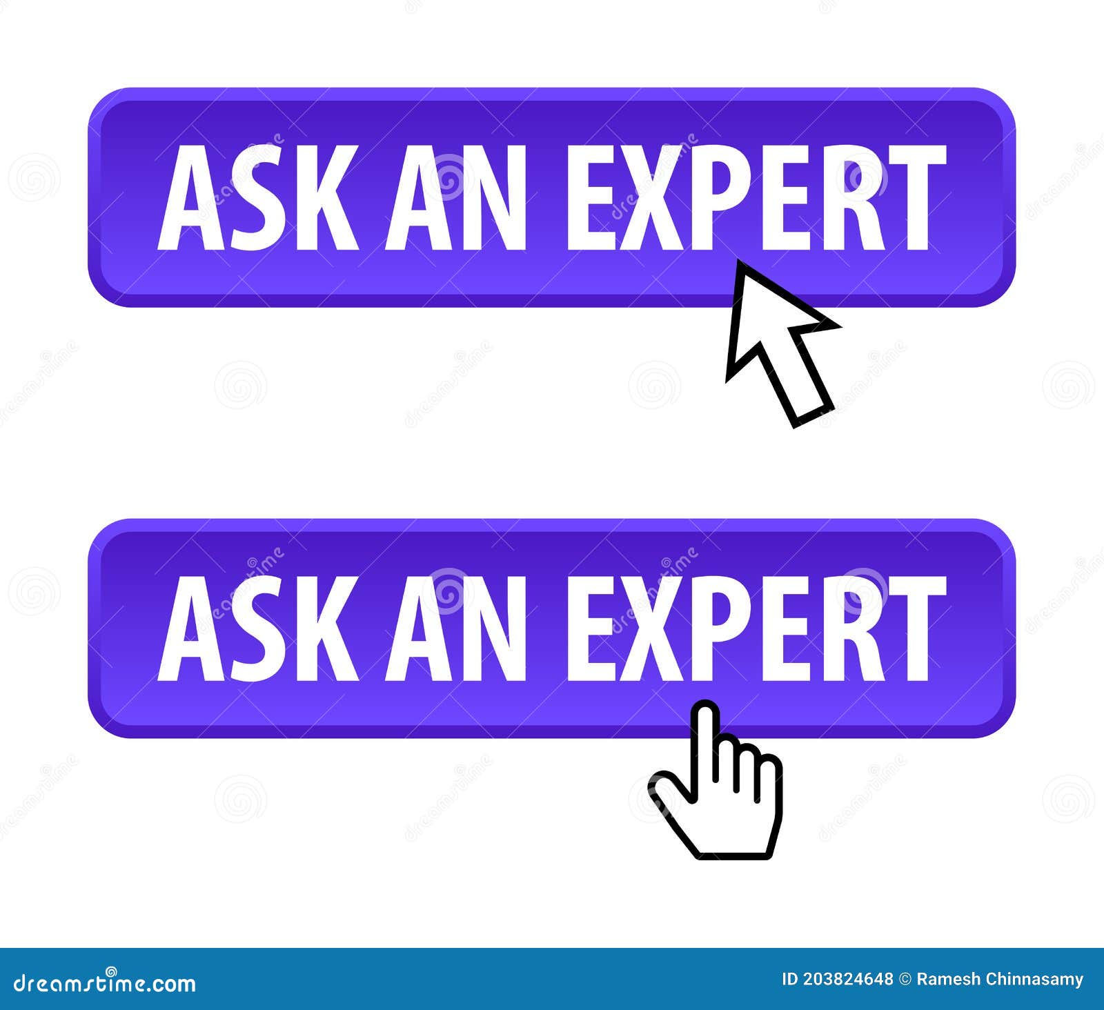 Ask an expert button stock vector. Illustration of brilliant - 203824648