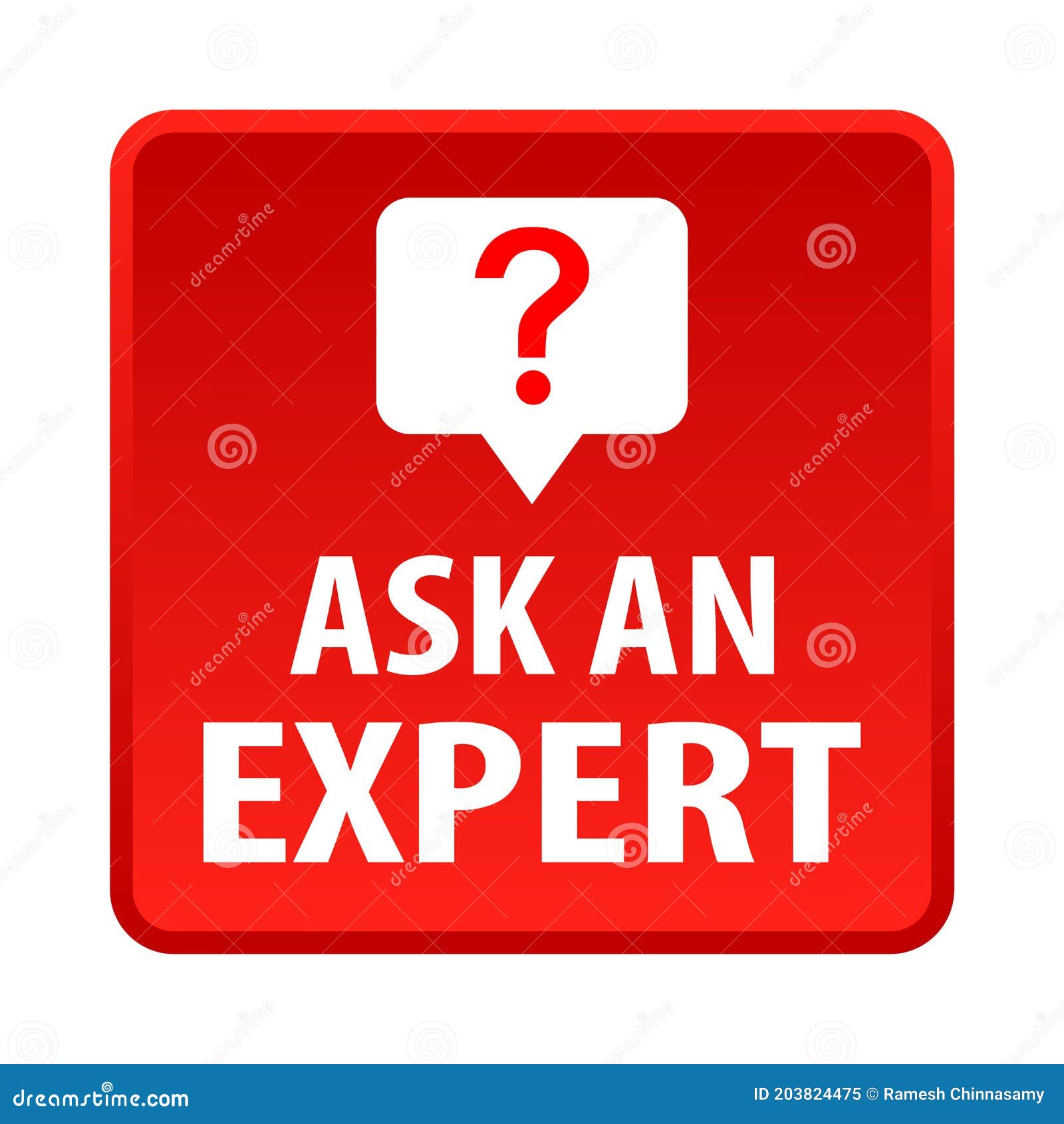 Ask an expert button stock vector. Illustration of business - 203824475