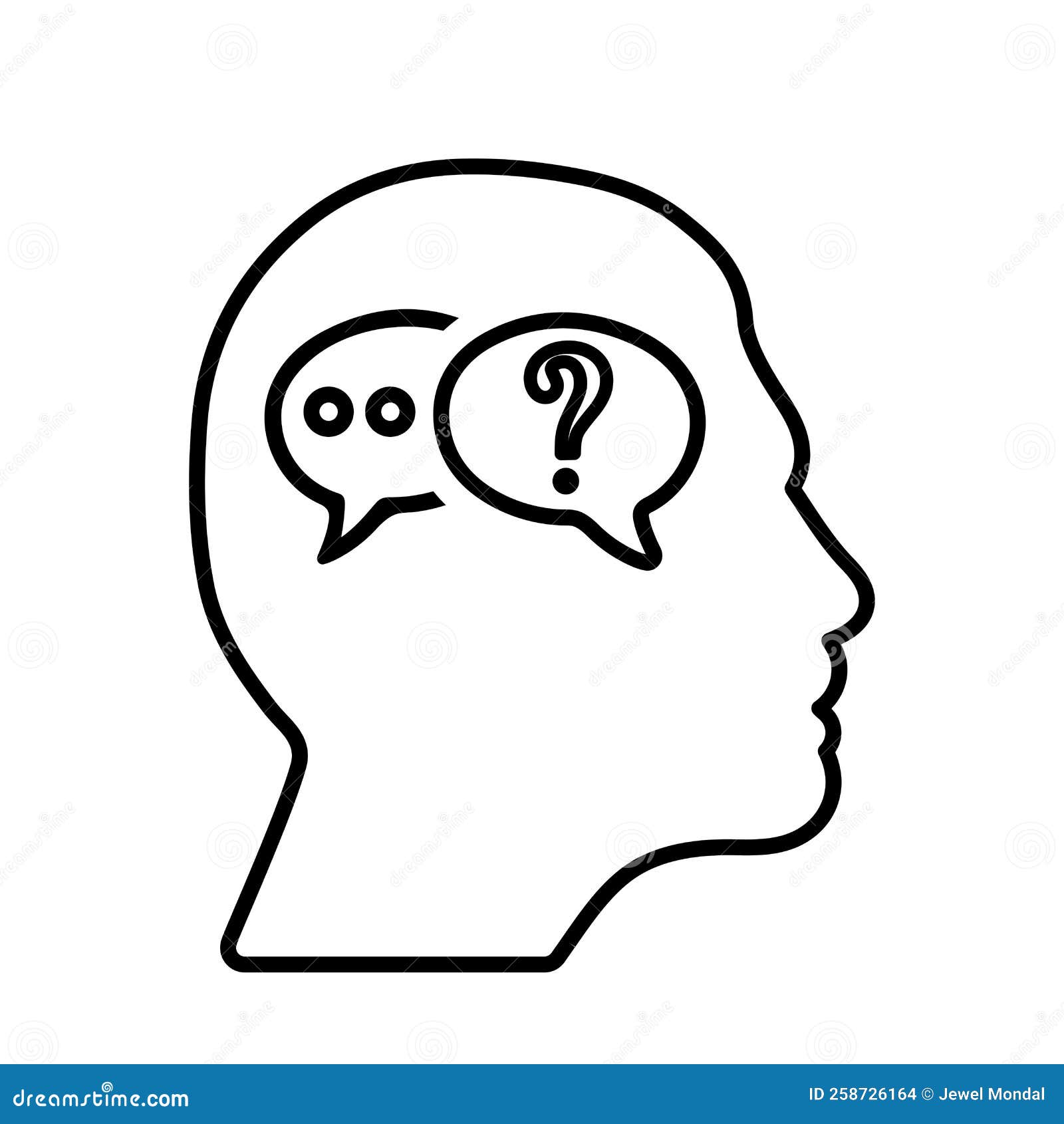 Ask, Faq, Help, Queries, Question Outline Icon. Line Art Sketch Stock ...