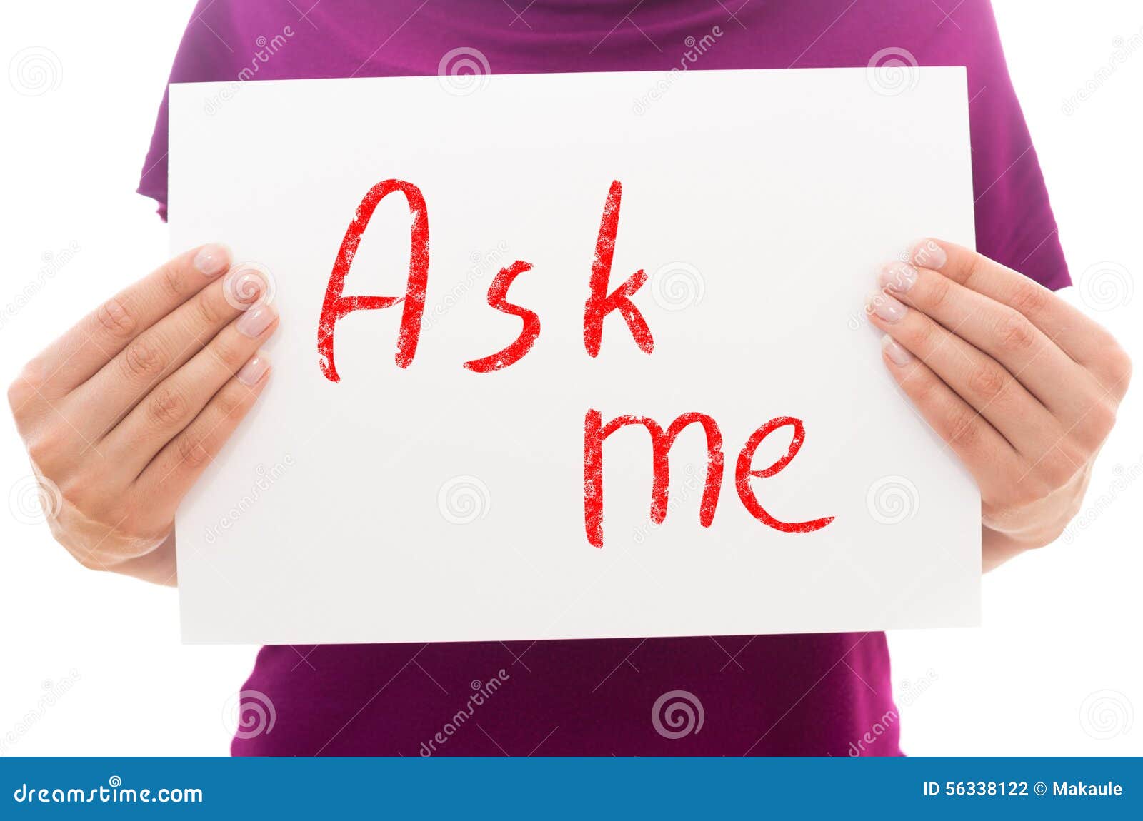 Ask me! stock photo. Image of text, pink, boss, problem - 56338122
