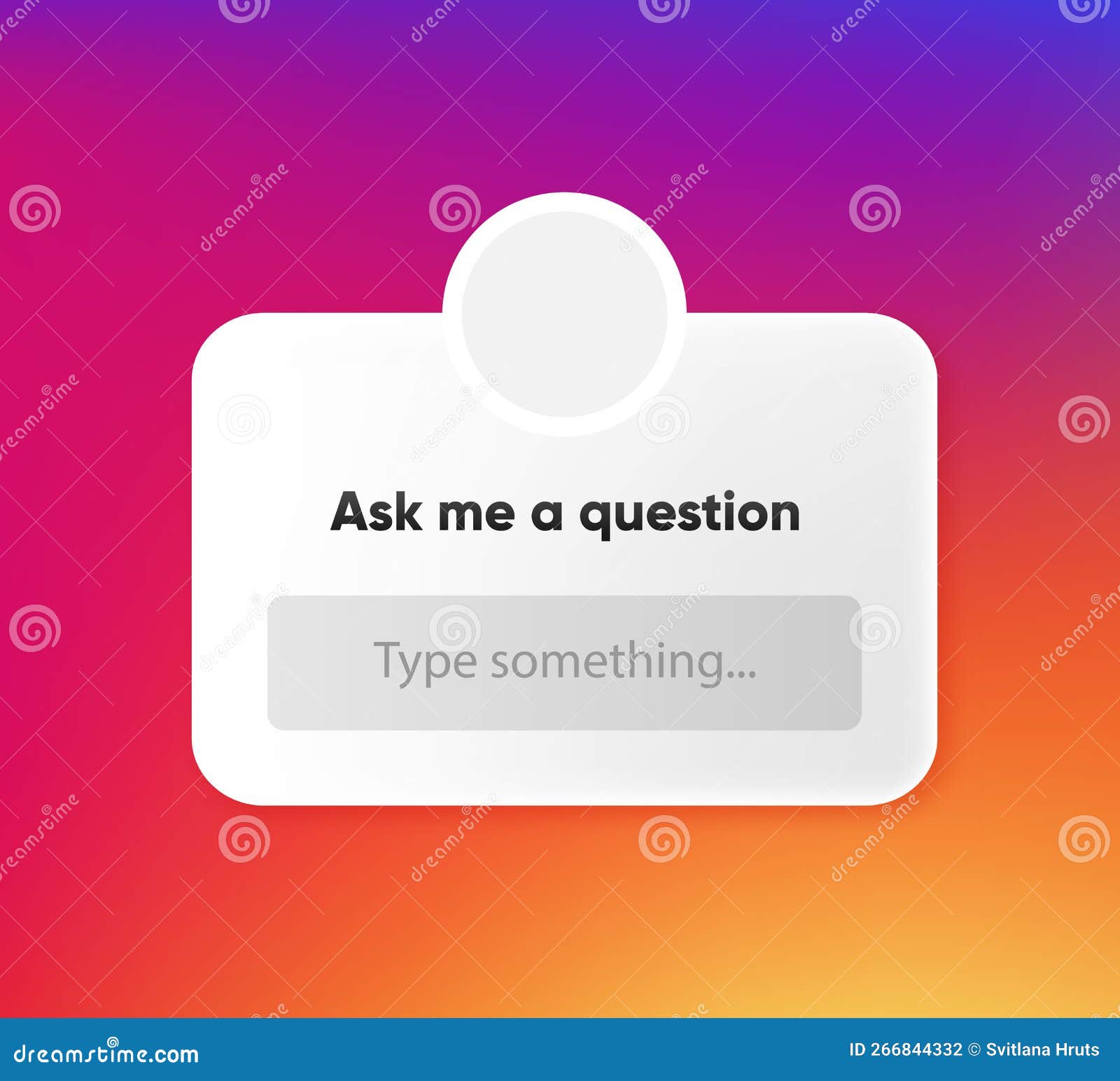 Ask Me a Question in 3D Design. Form Ask Me a Question for Social ...