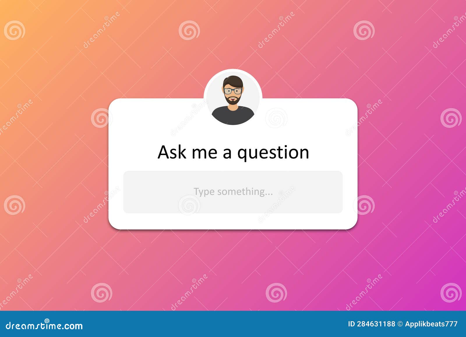 Ask Me a Question Interface Frame in a Flat Design Stock Vector ...