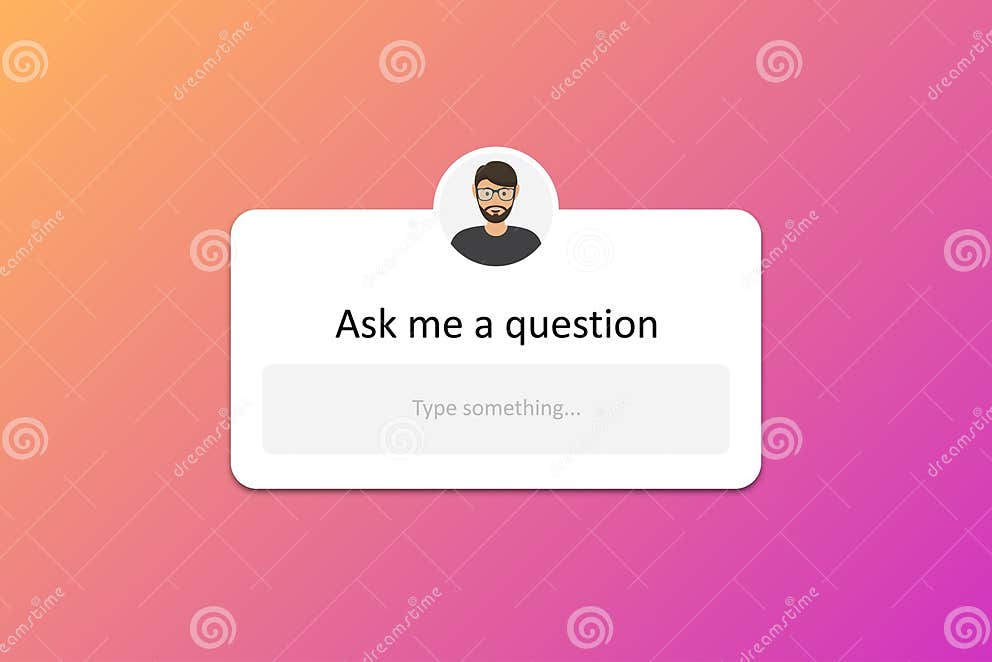 Ask Me a Question Interface Frame in a Flat Design Stock Vector ...