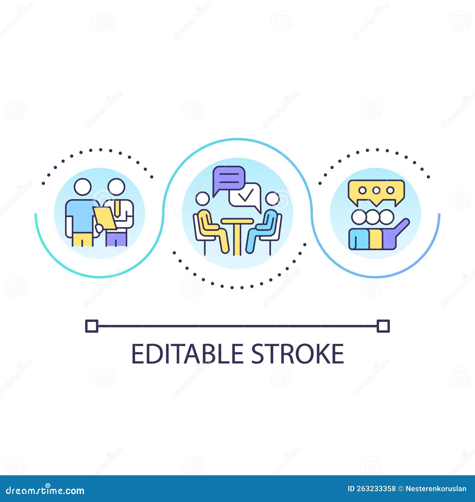 Ask Neutral Questions Loop Concept Icon Stock Vector - Illustration of ...