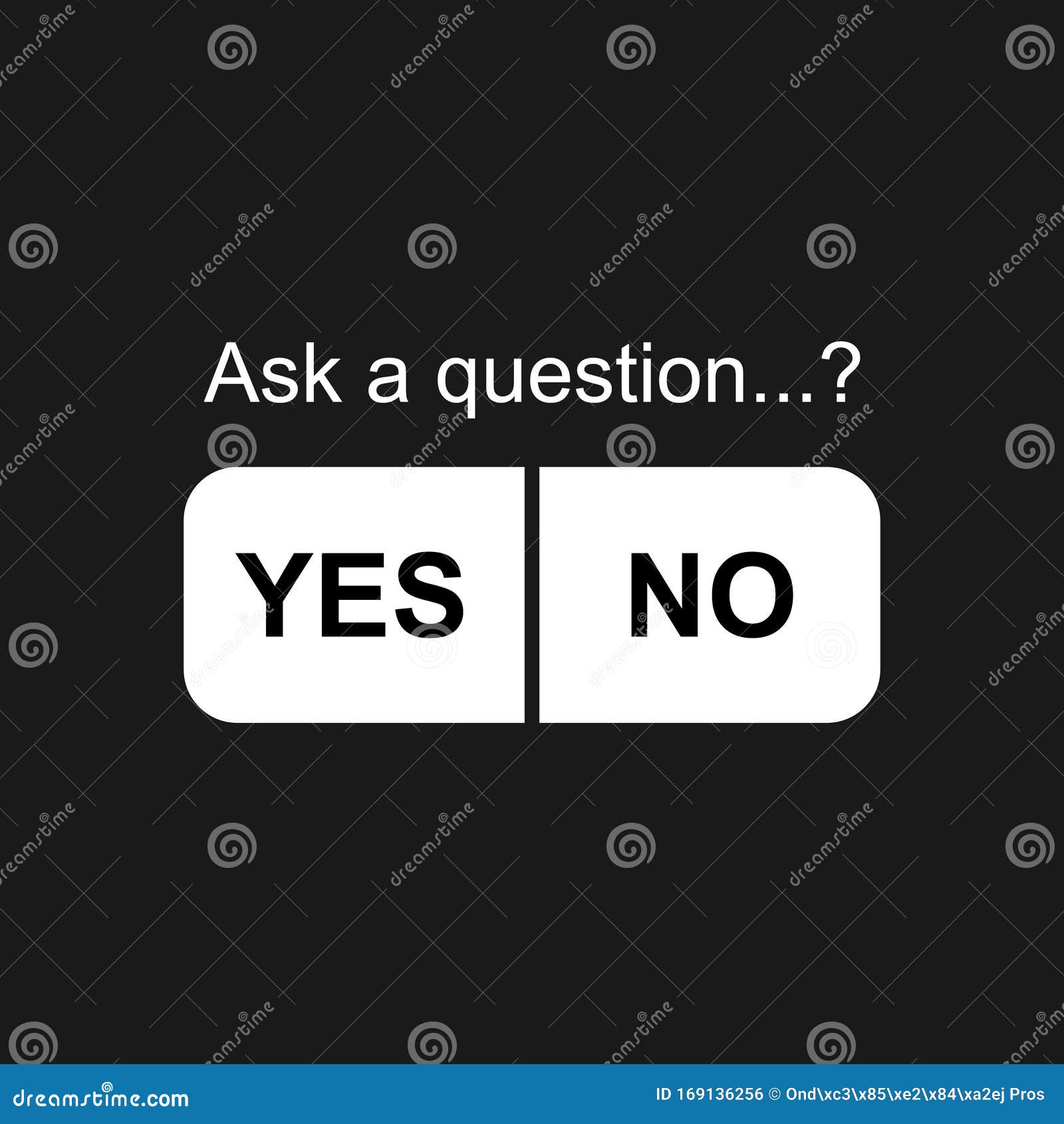 Ask a Question, Choice Button Yes or No. Modern Design Concept for ...
