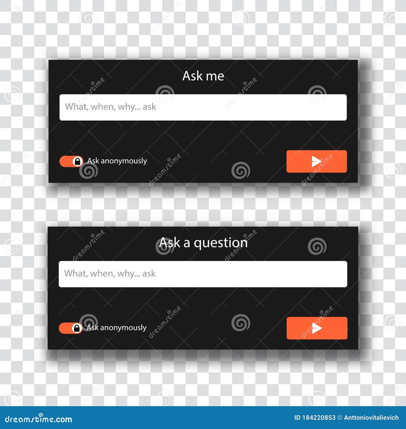 Ask a Question Template - Anonymous Question - Incognito Stock Vector ...