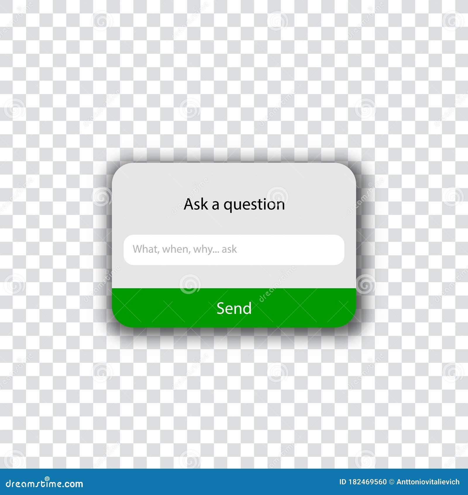 Ask a Question Template - Ask Me Stock Vector - Illustration of button ...