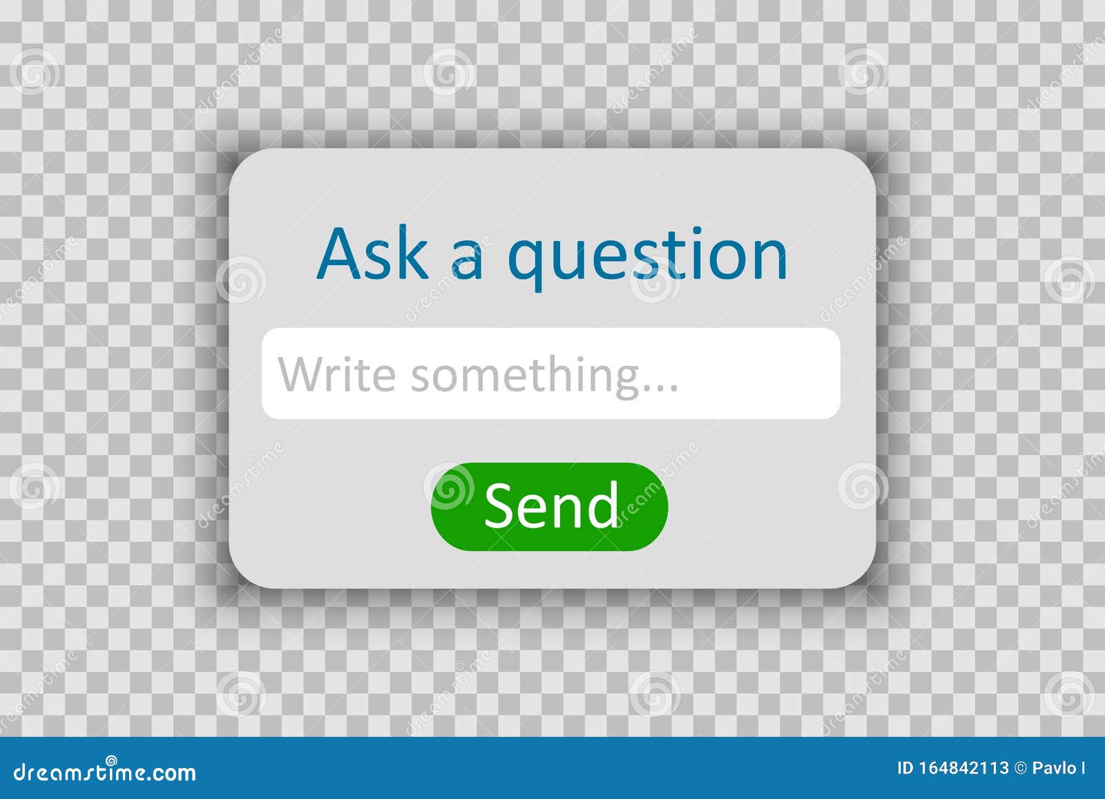 Ask a Question, User Interface Form – Vector Stock Illustration ...