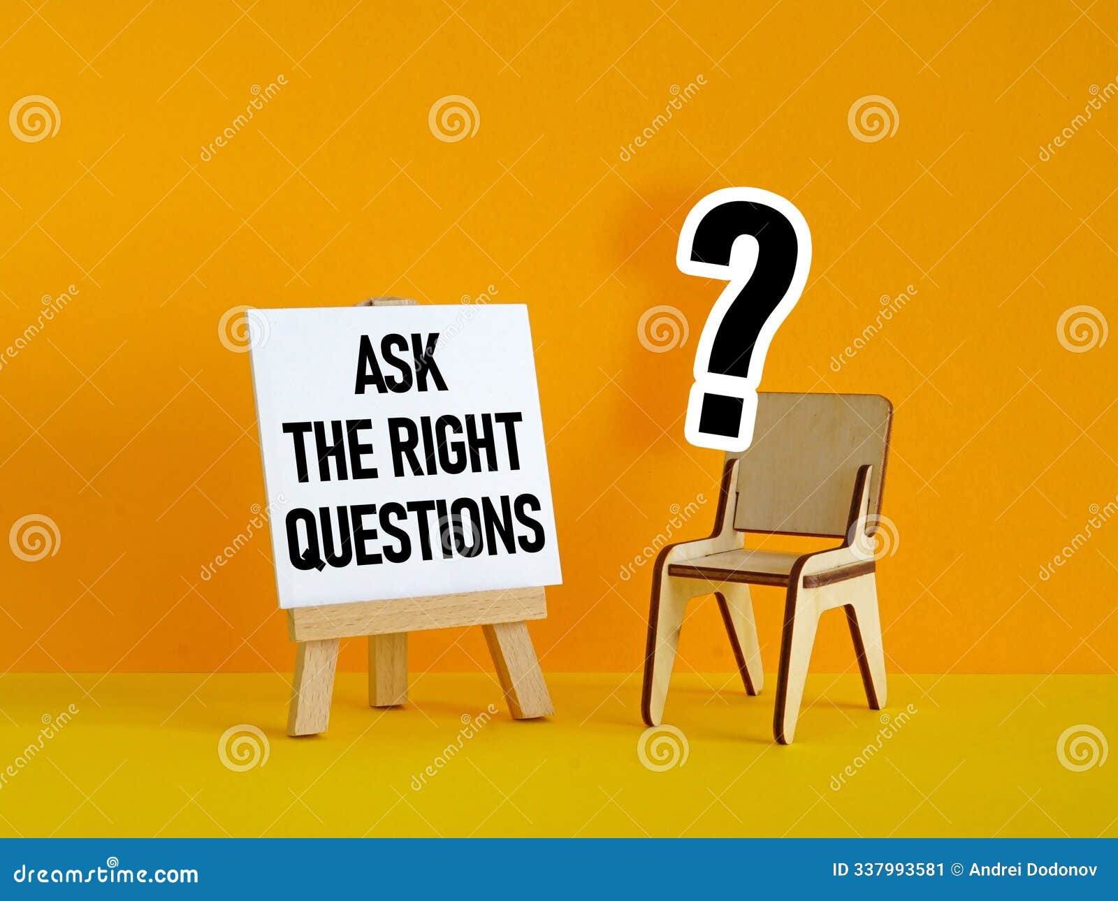 Ask the Right Questions is Shown Using the Text on the Board Stock ...