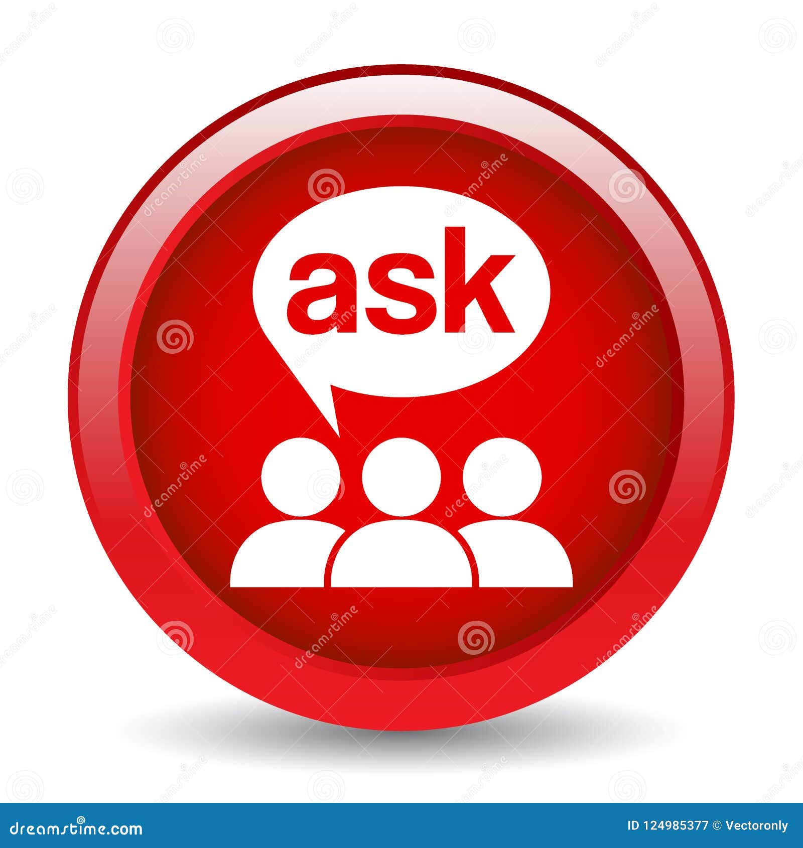 Ask support icon stock illustration. Illustration of avatar - 124985377
