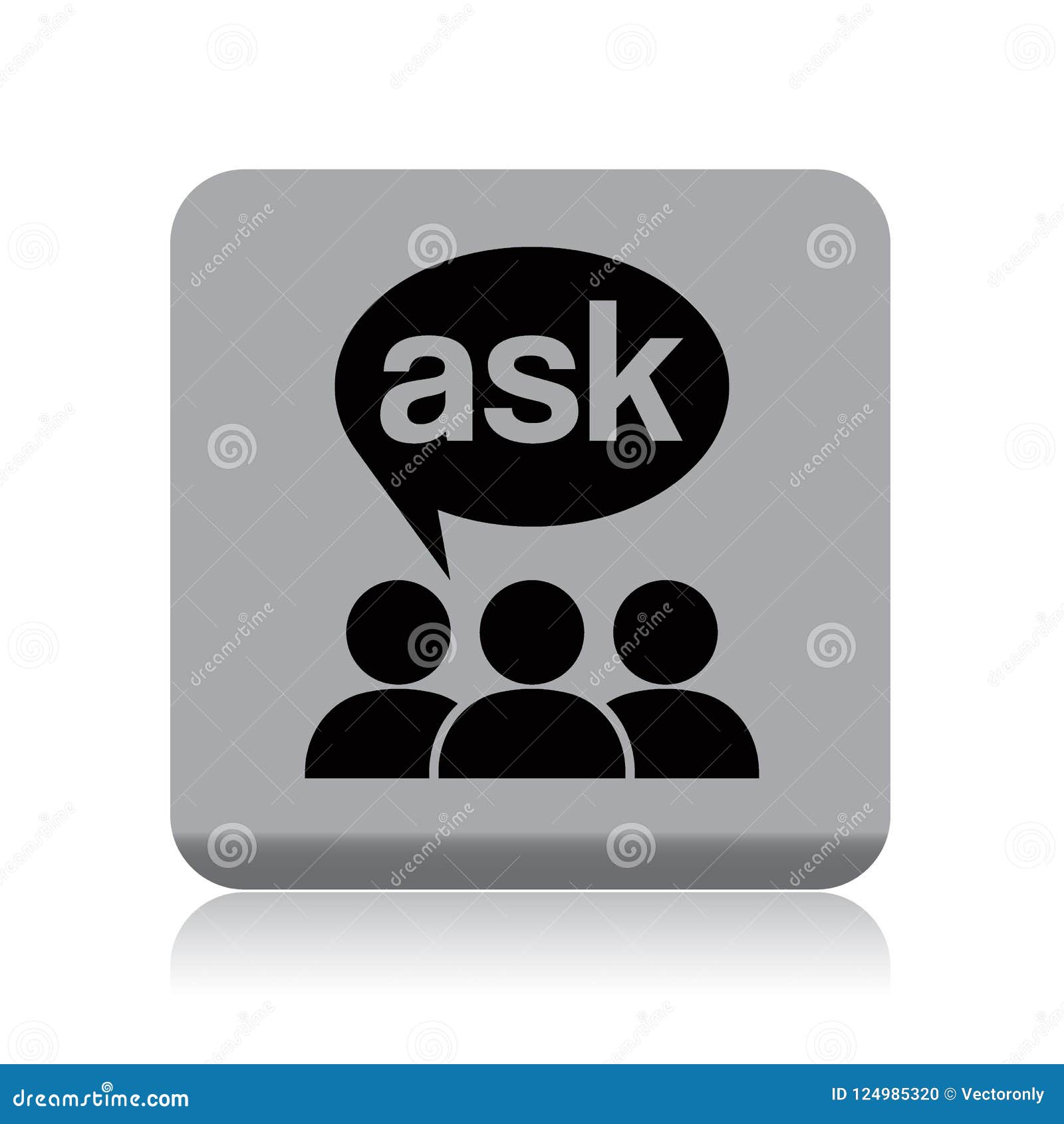 Ask support icon stock illustration. Illustration of figure - 124985320