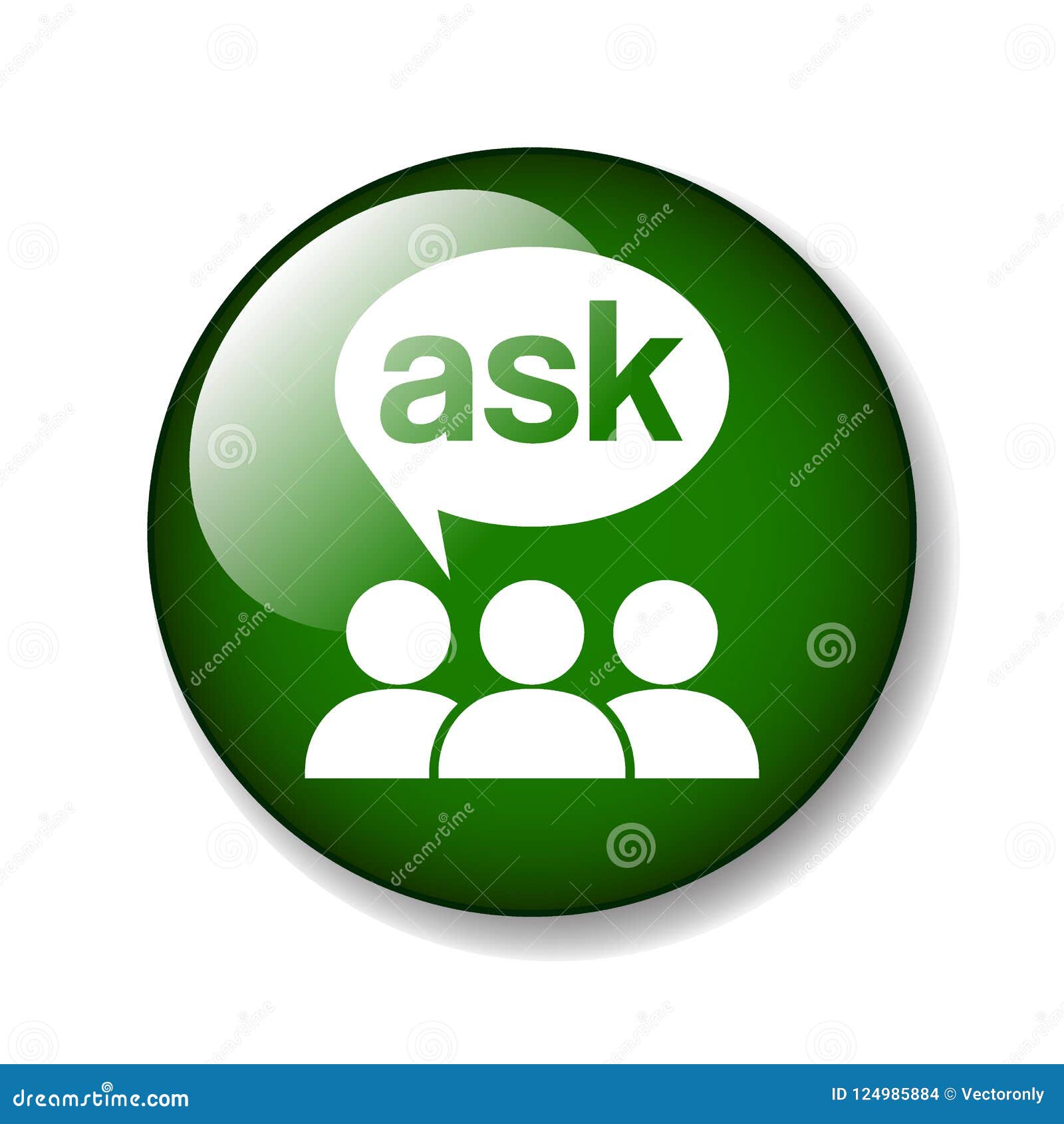 Ask support icon stock illustration. Illustration of calls - 124985884