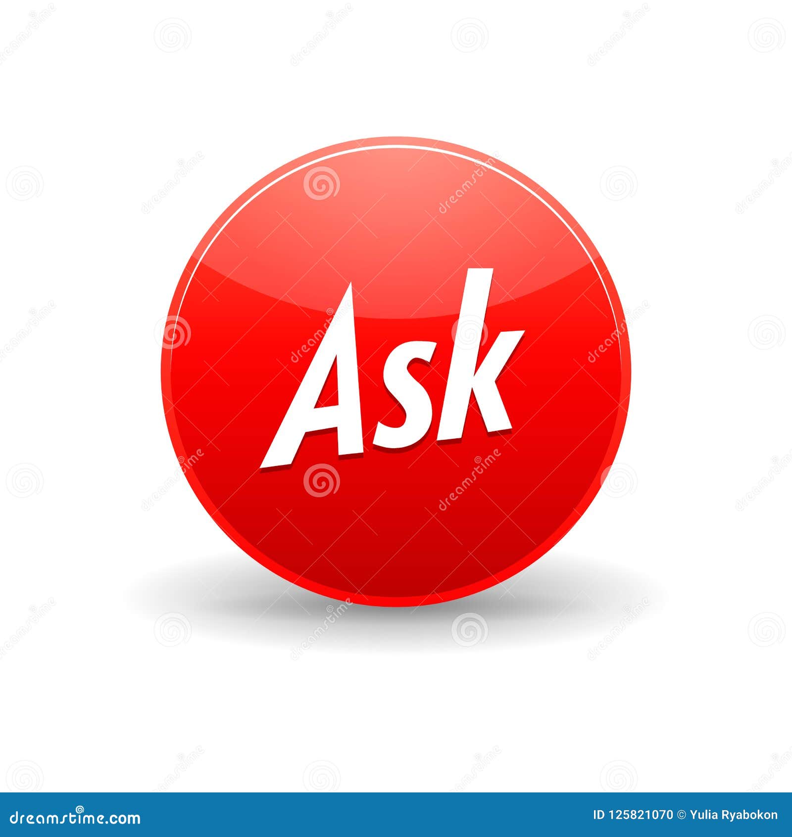 Ask Toolbar Icon in Simple Style Stock Illustration - Illustration of ...