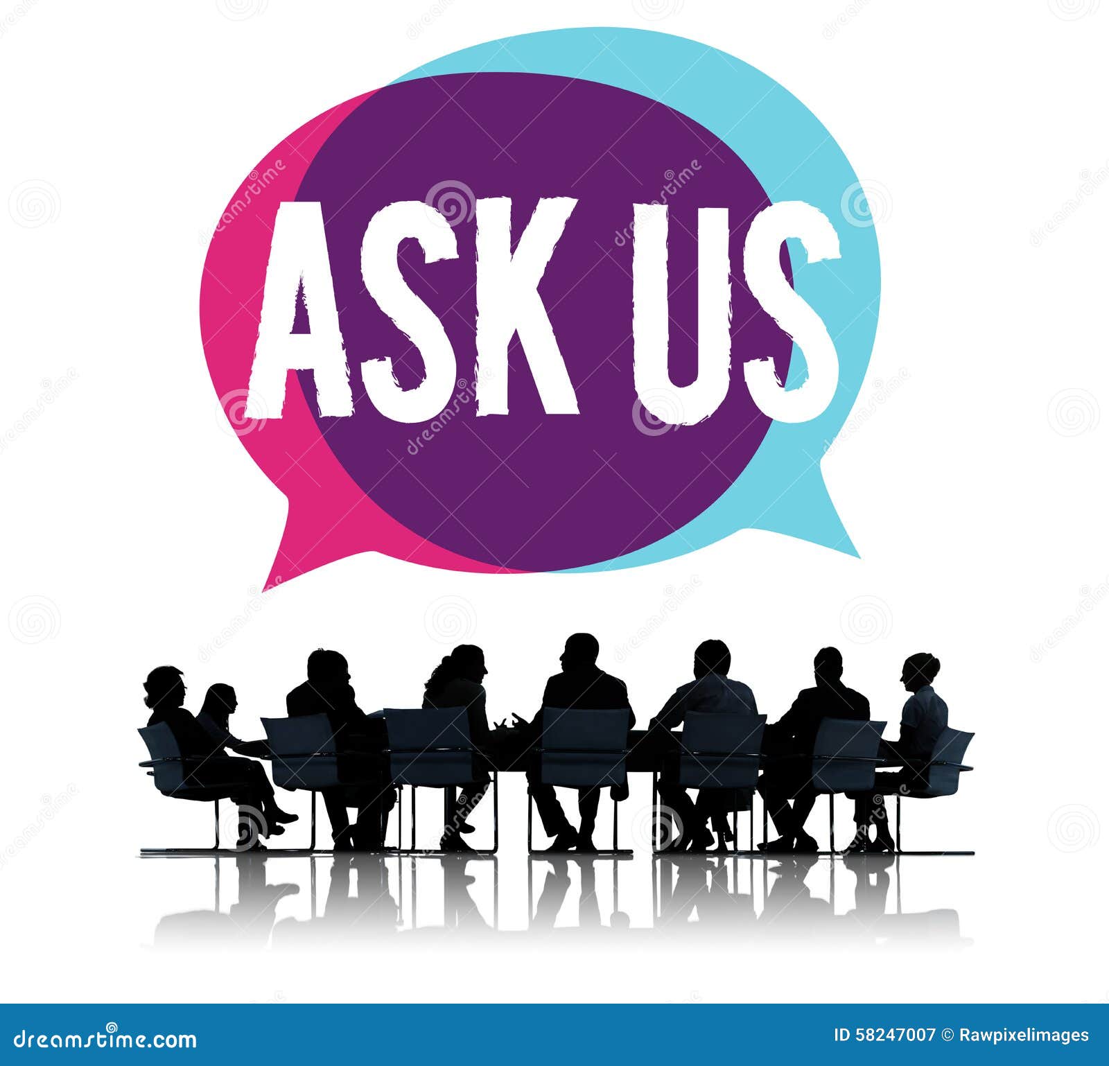 Ask Us Contact Information Assistance Advice Concept Stock Image ...