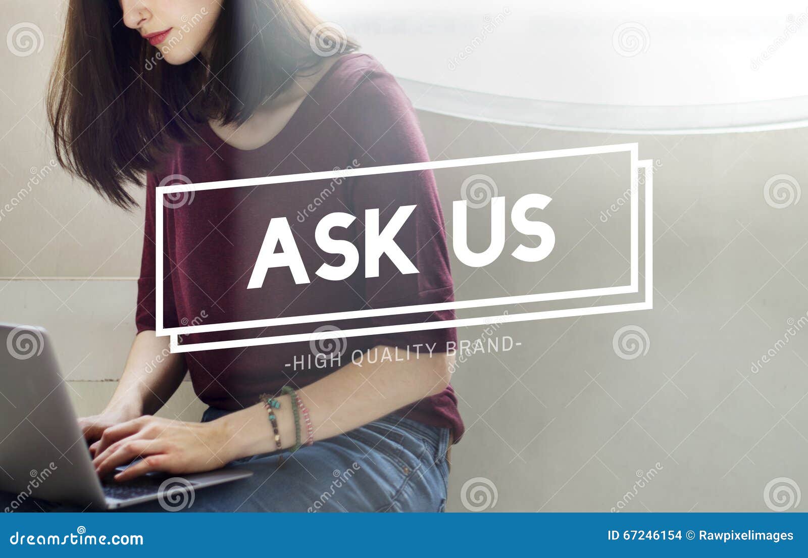 Ask Us Enquire Message Communicate Concept Stock Photo - Image of ...