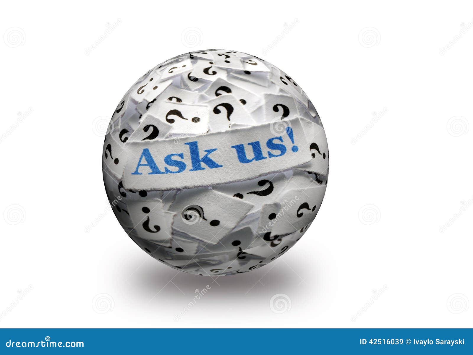 Ask us questions 3d ball stock illustration. Illustration of background ...