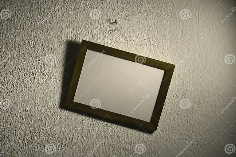 Askew Picture Frame on Wall Stock Image - Image of artistic, blank: 3146943