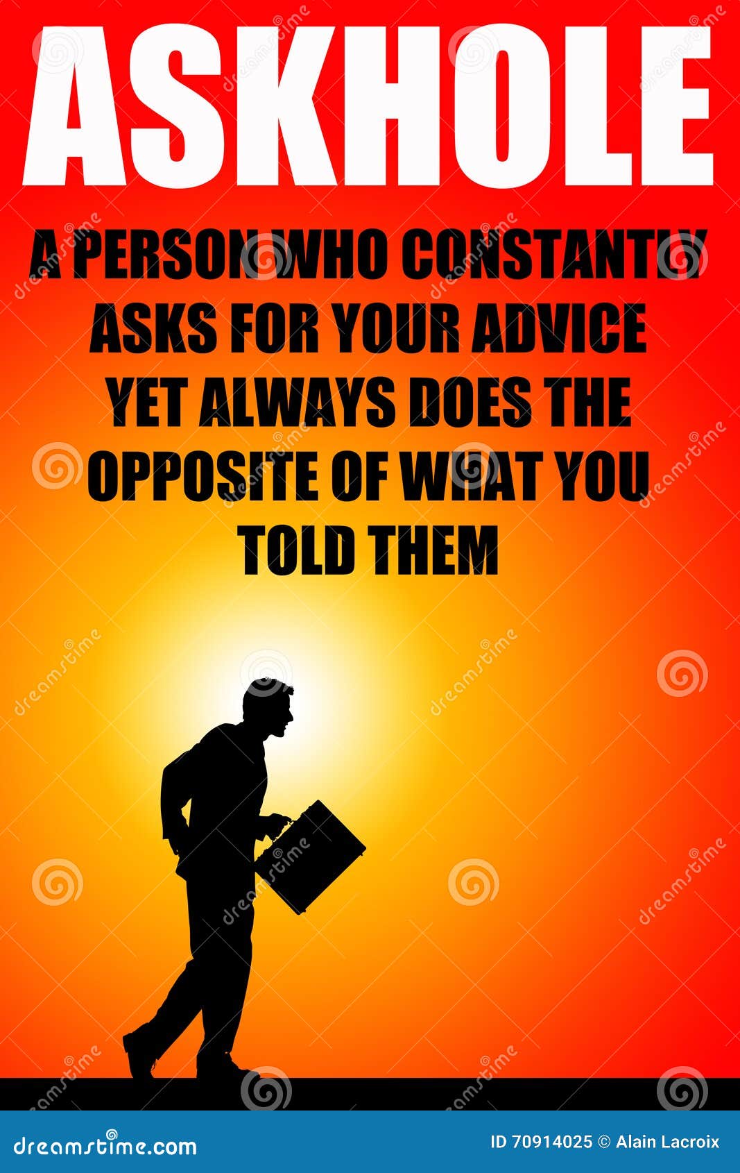 Askhole stock illustration. Illustration of suggestions - 70914025