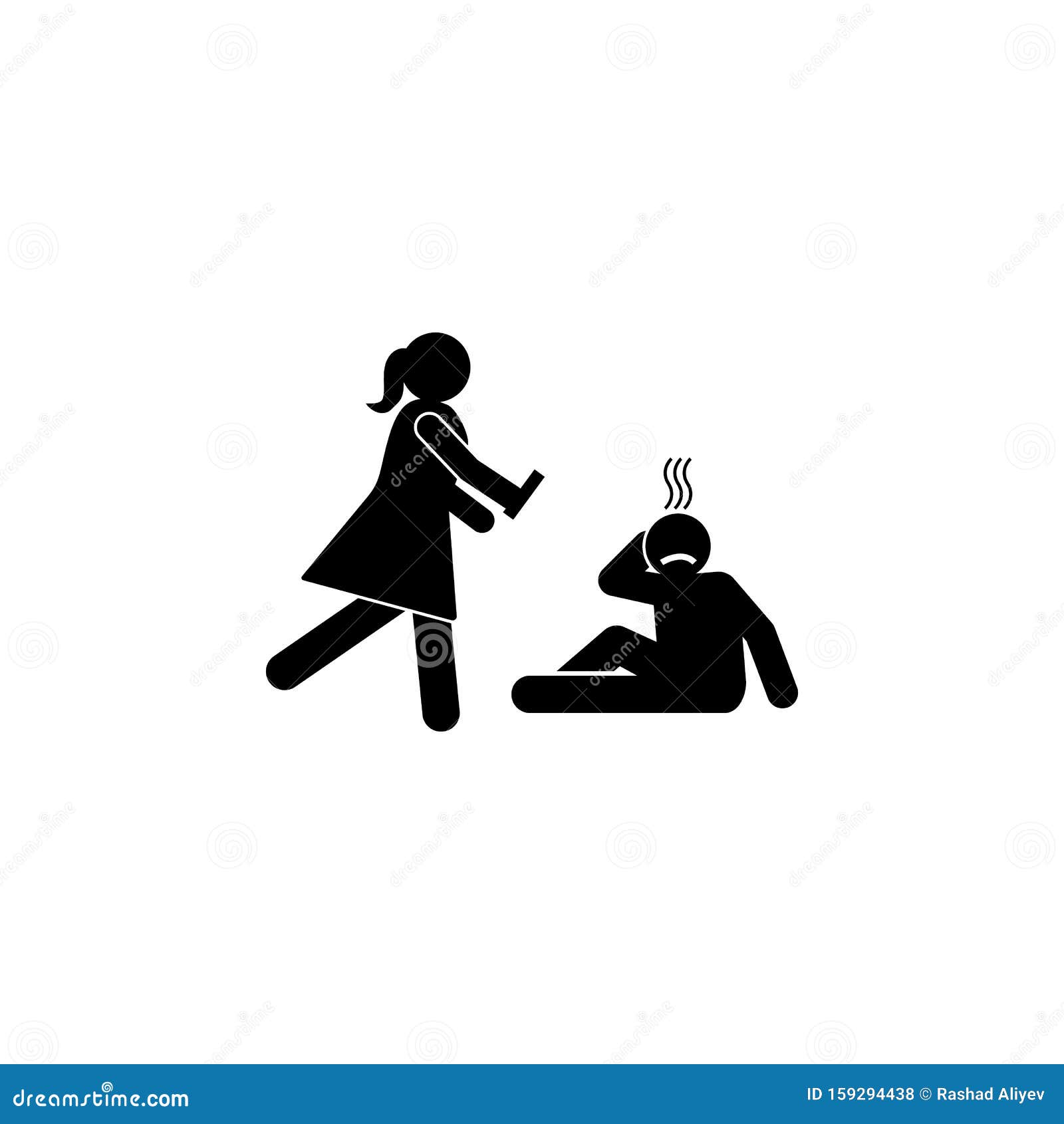 Concern Line Icon Concept. Concern Vector Linear Illustration, Symbol ...