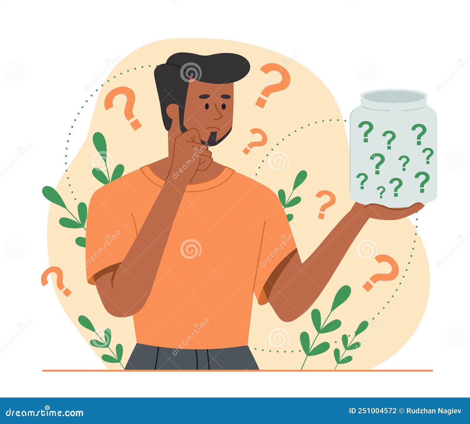 Asking doubt concept stock vector. Illustration of currency - 251004572
