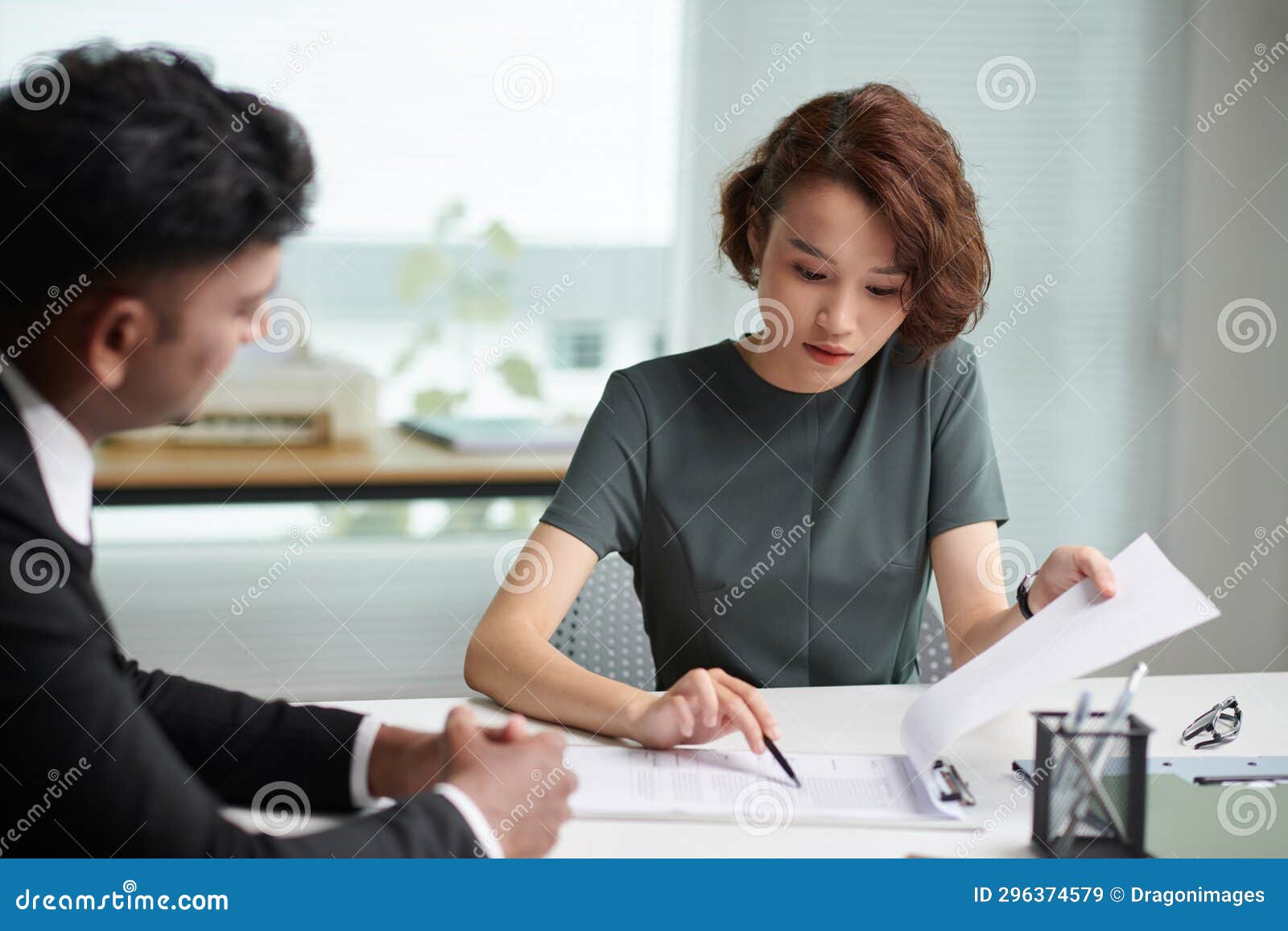 Asking Employee To Fill Application Form Stock Image - Image of people ...