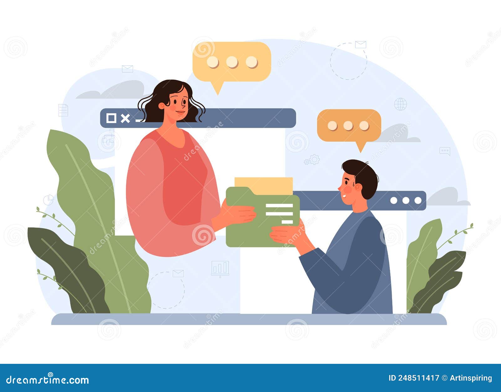 Asking for Help Concept. Character Seeking Support from Other Stock ...